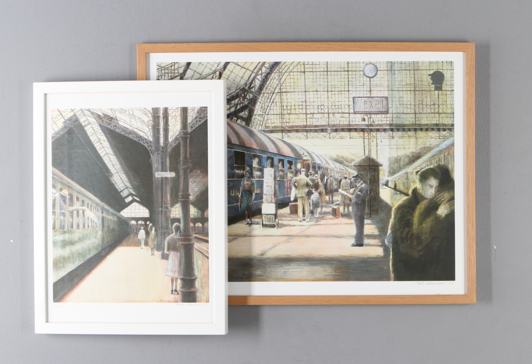 Images for 418141. MATS ÅKERMAN. Station motif, 2 pcs, pigment prints ...
