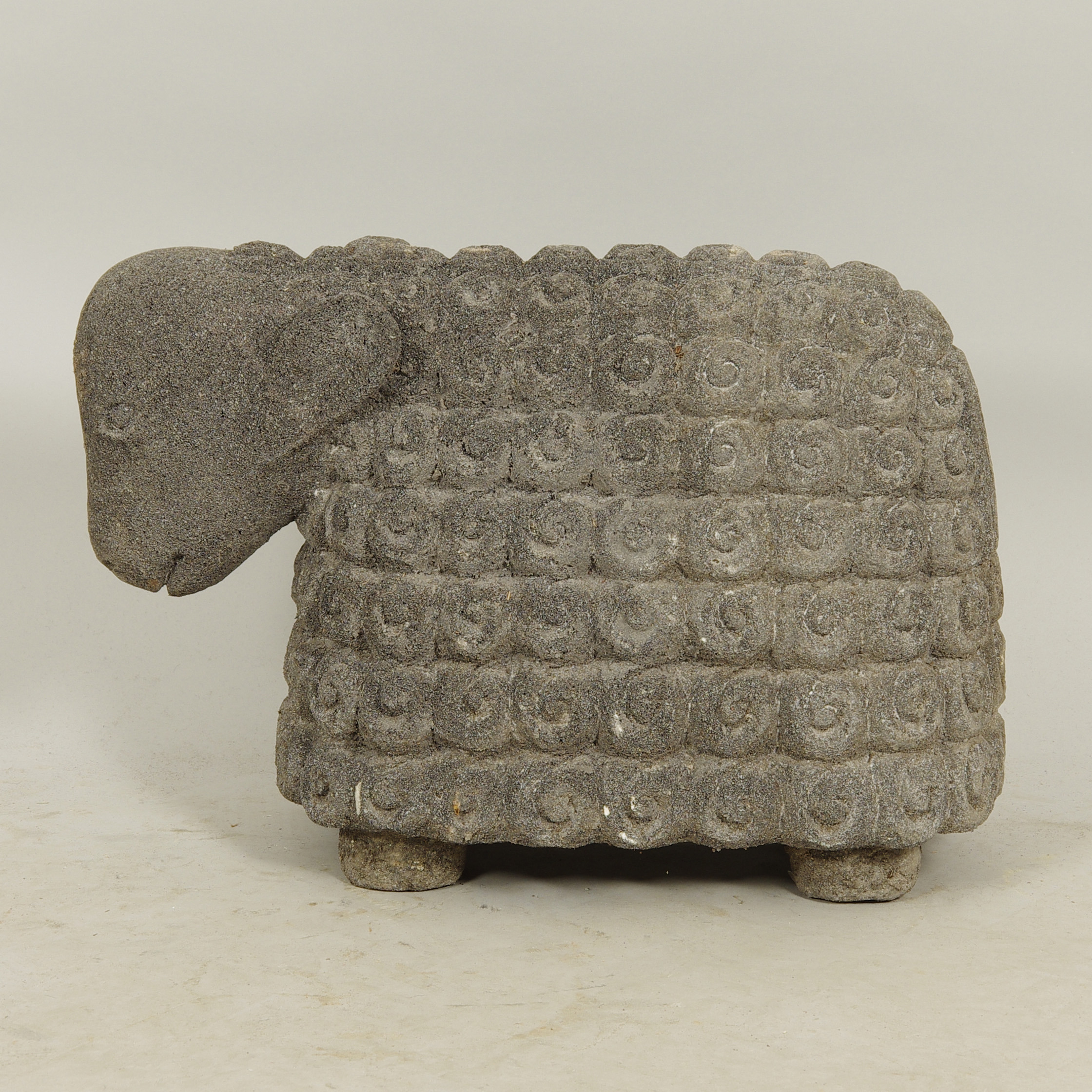 Images for 418985. SCULPTURE, sheep, lava stone. - Auctionet