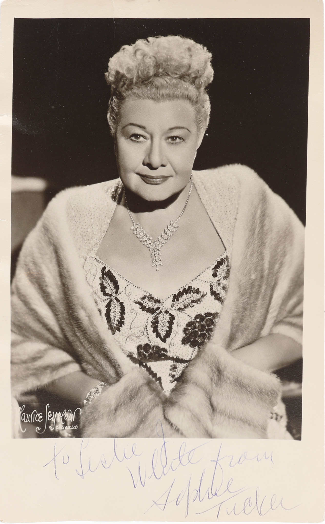 Images for 4211605. AUTOGRAPH. SOFIE TUCKER (1887-1966) AMERICAN ...