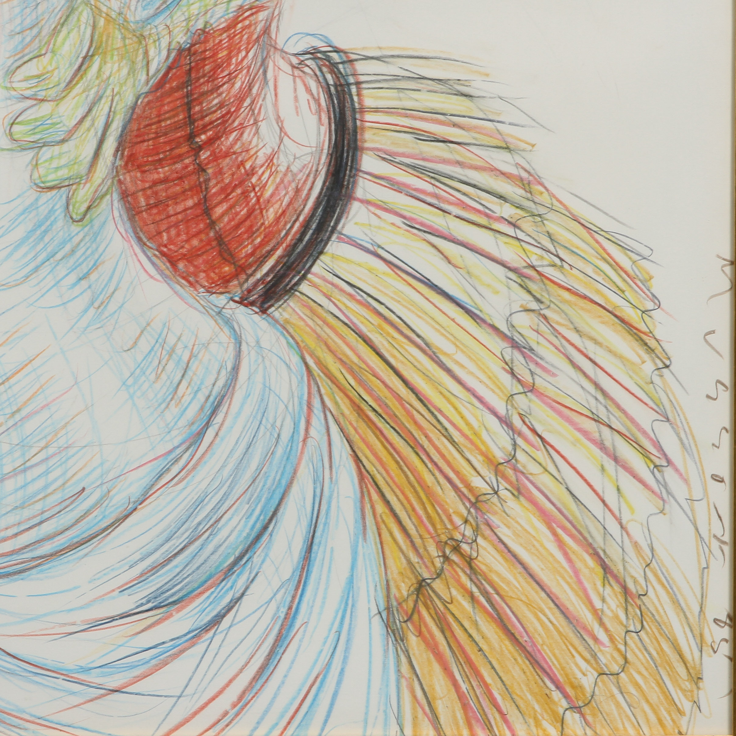 Images for 421659. JODY MUSSOFF. Woman and model. Crayon, signed and ...