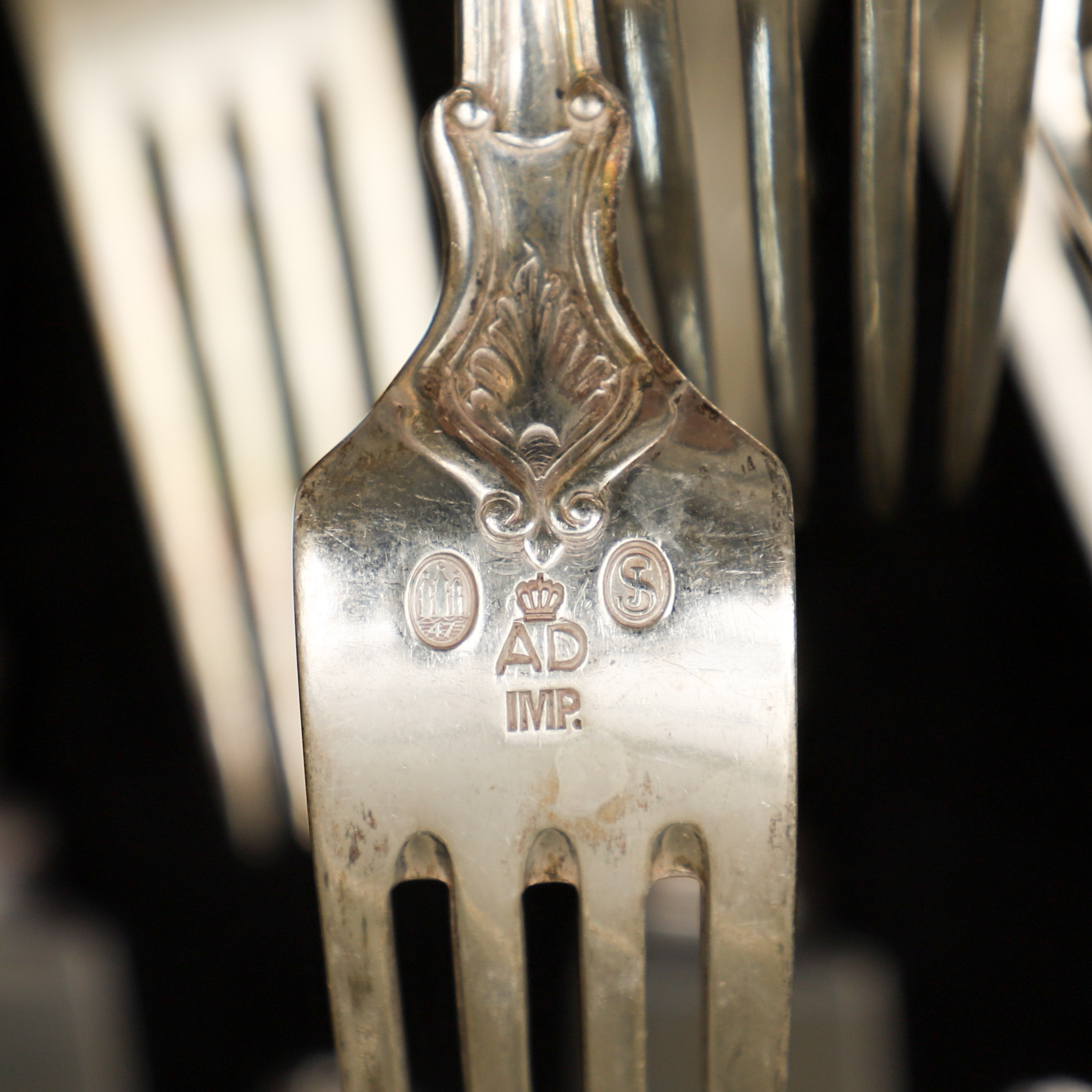 Images for 4284828. A set of 74 pieces, silver, Denmark 1947, Swedish ...