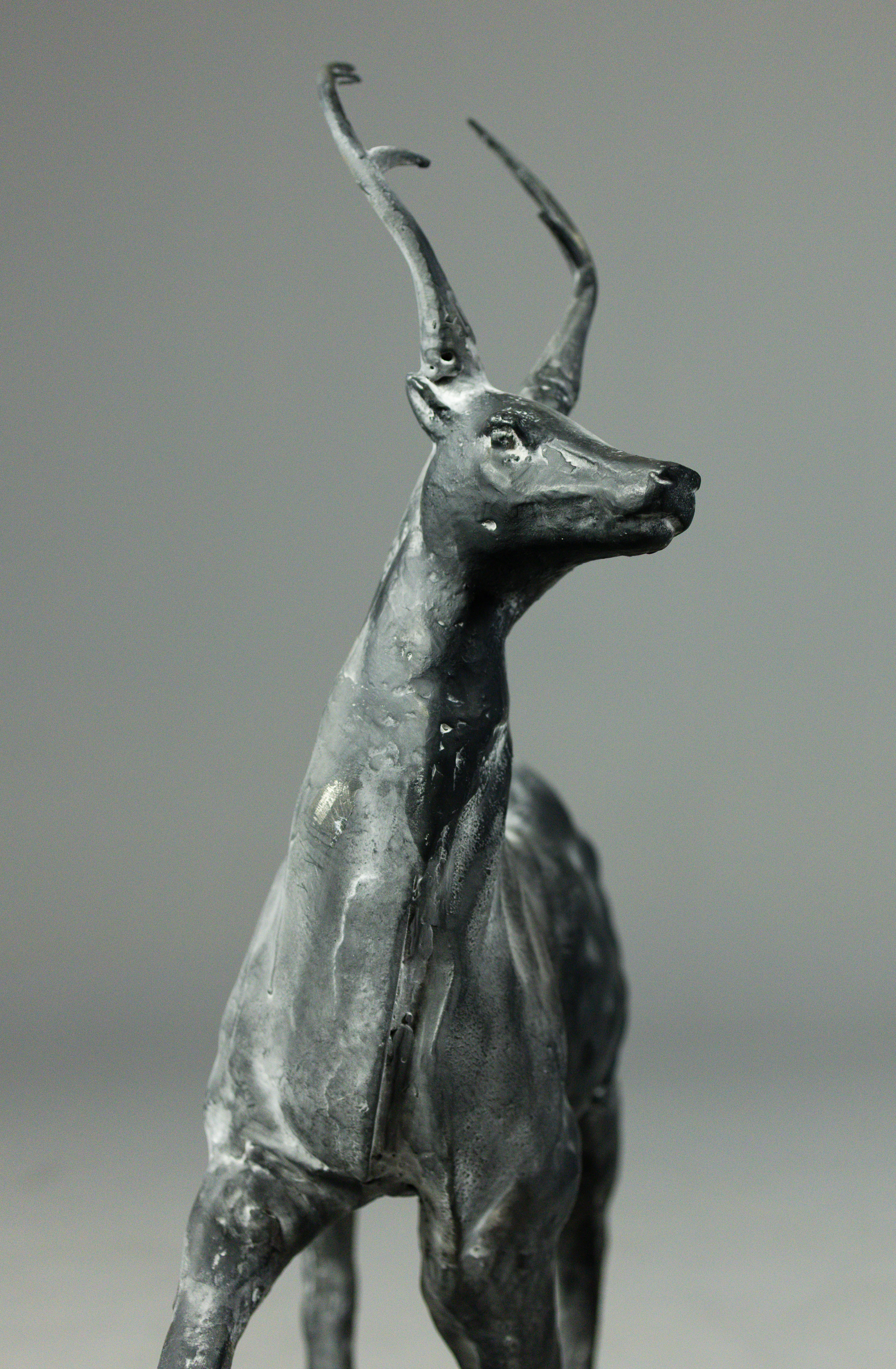 Images for 4341303. CAST METAL STAG FINIALS, A PAIR. - Auctionet