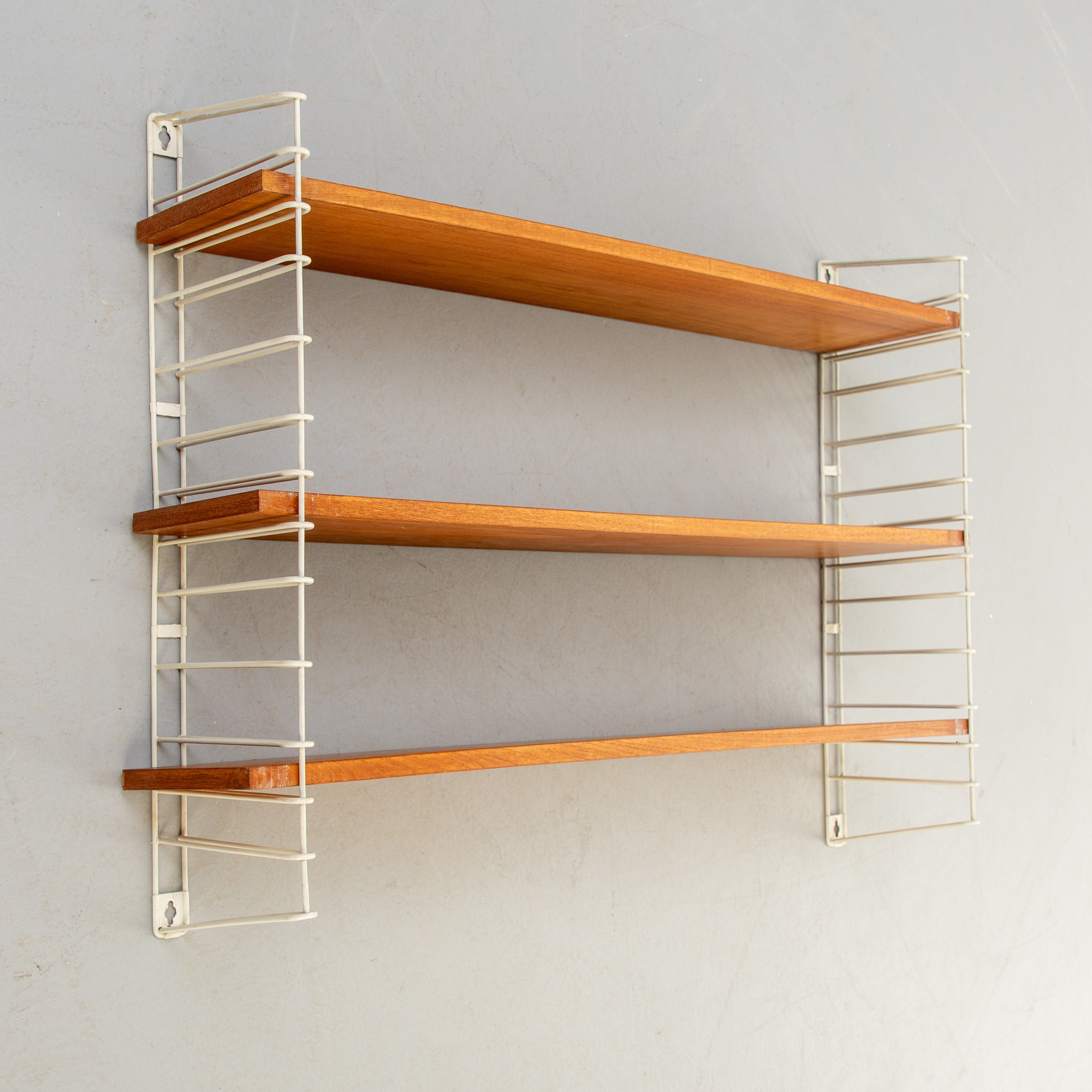 Images for 4354962. Wall shelf with wire ladders, 1960s. - Auctionet