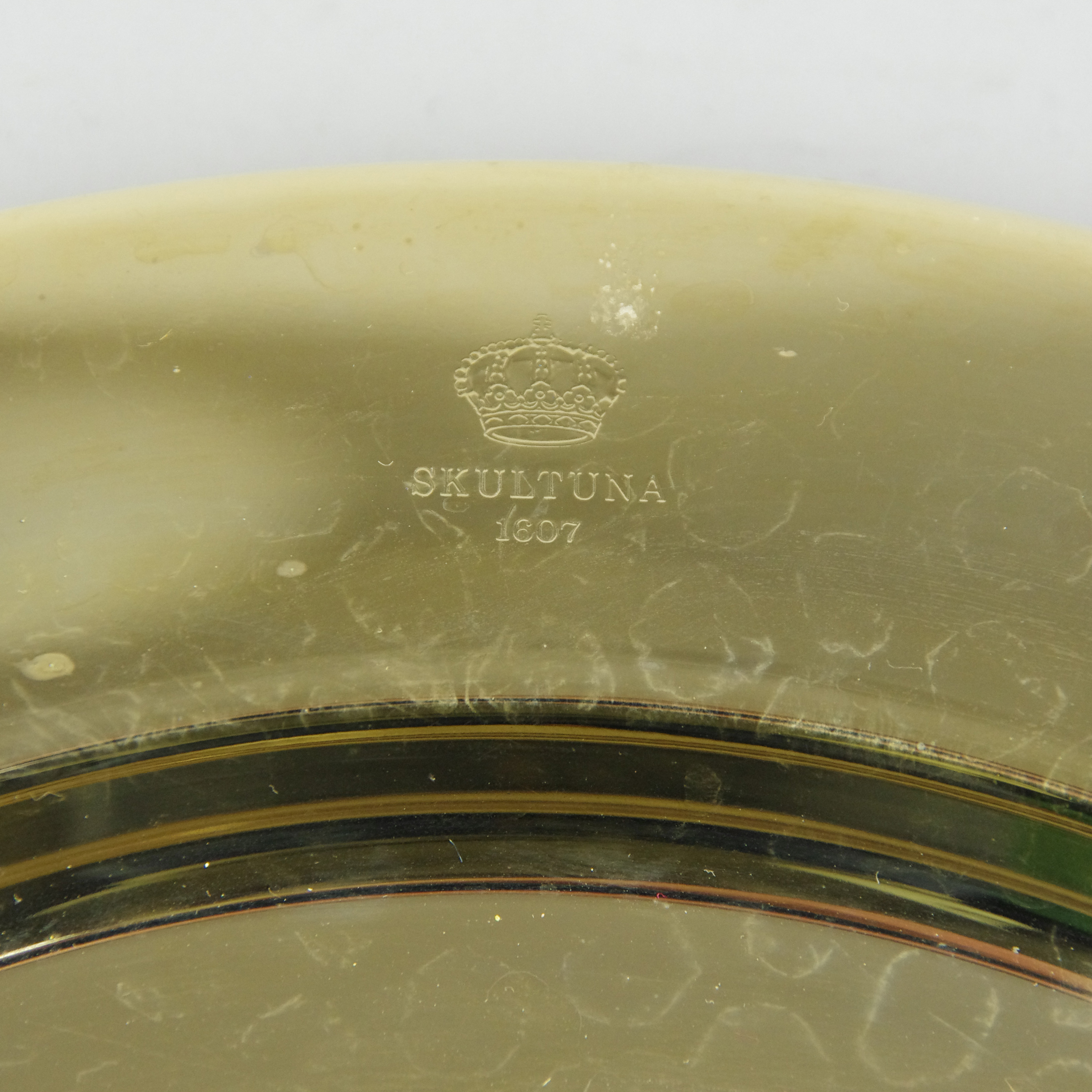 Images for 436174. PLATES, 4 pieces, brass, Skultuna. - Auctionet