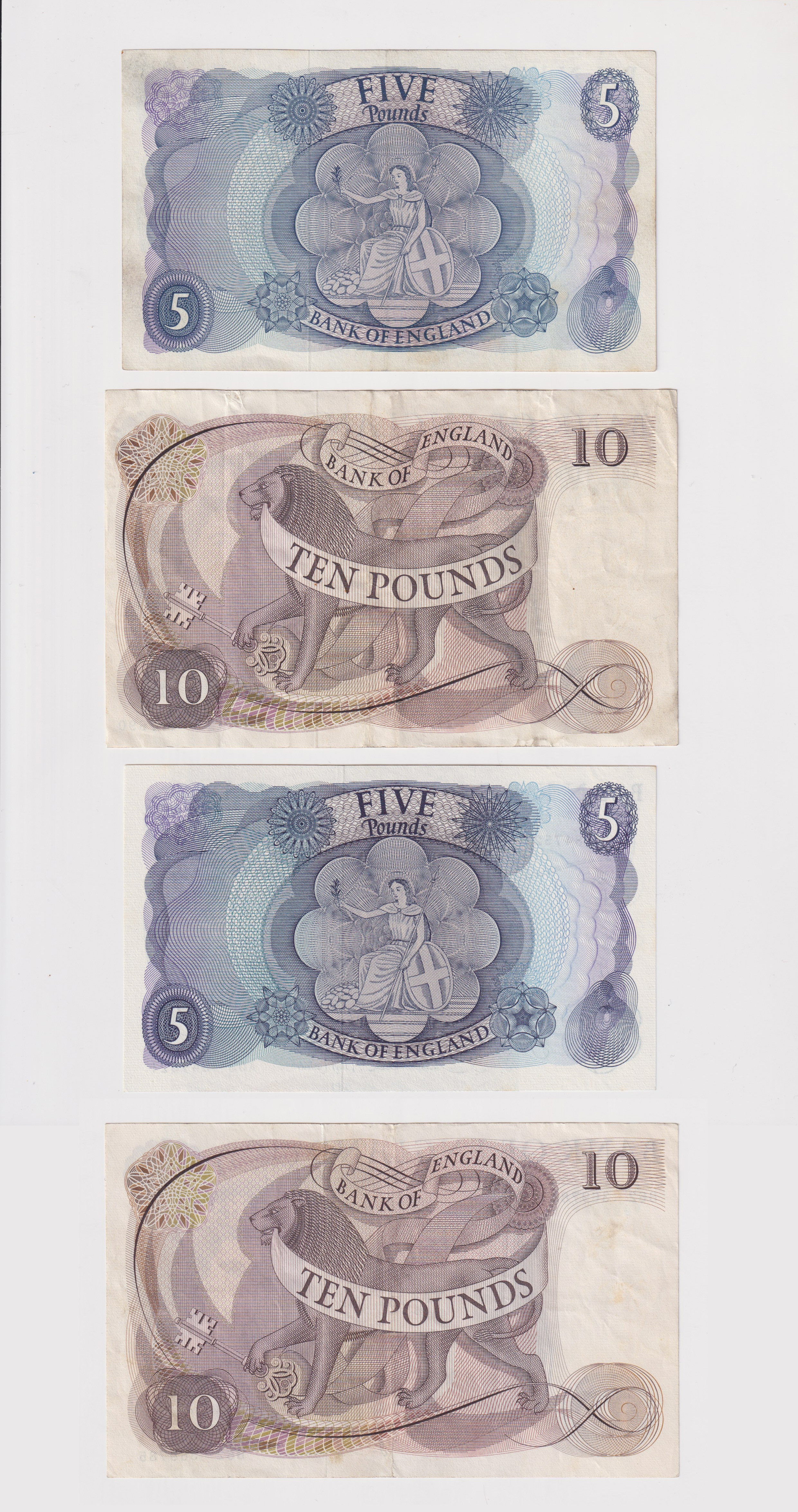 Images for 4410334. FOUR BANK OF ENGLAND BANK NOTES (4). - Auctionet