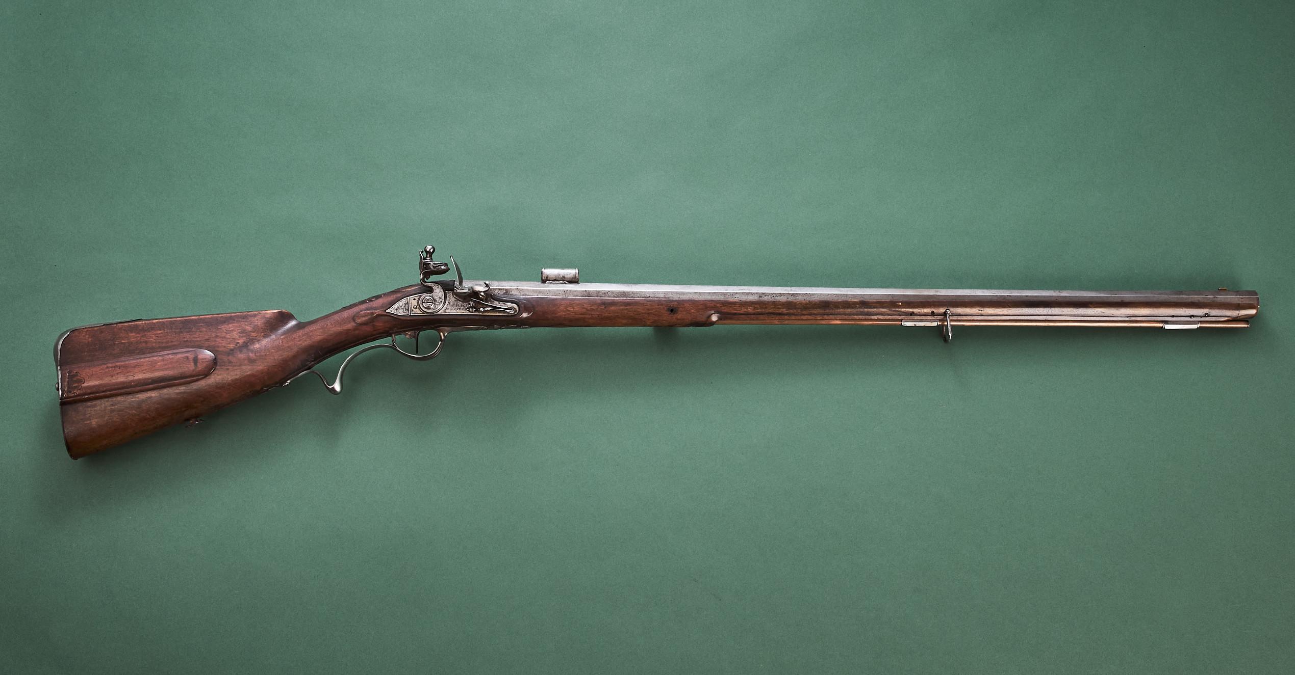 Images for 4429778. A flintlock rifle, Swedish, lock plate signed ...