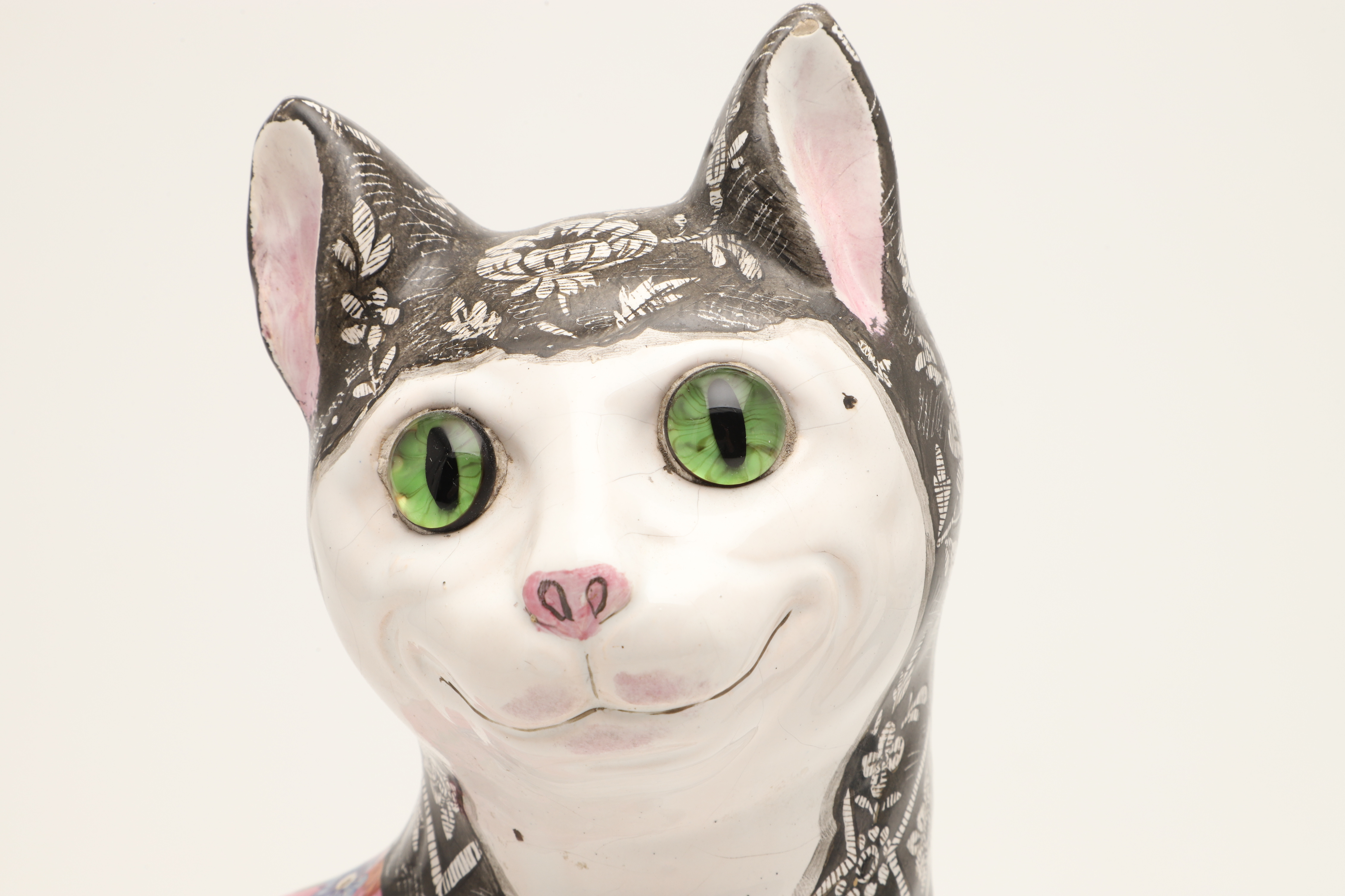 Images for 4447083. PAIR OF FAIENCE POTTERY CATS. - Auctionet
