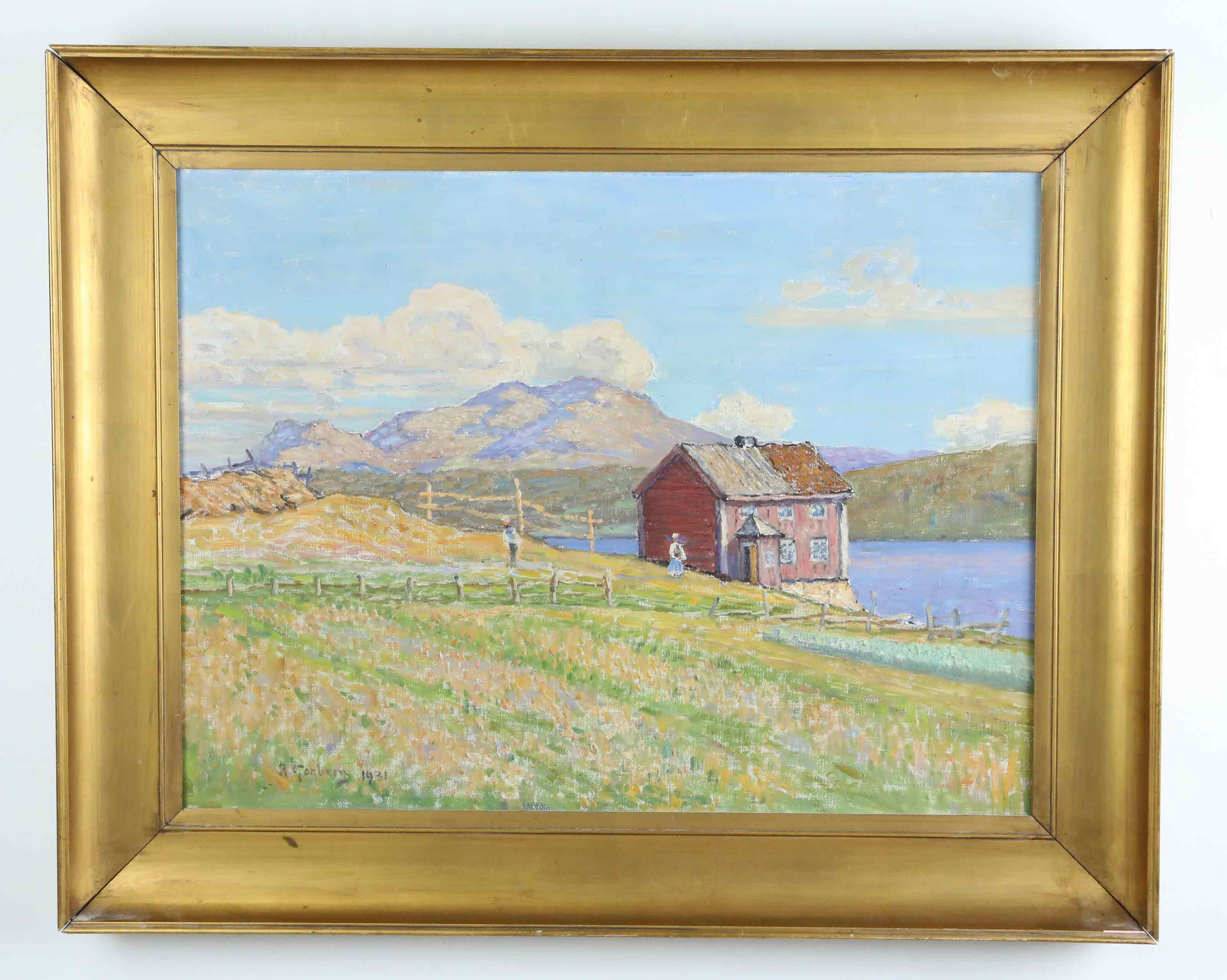 Images for 4466190. ANTON GENBERG. Oil on canvas, Jämtland landscape ...
