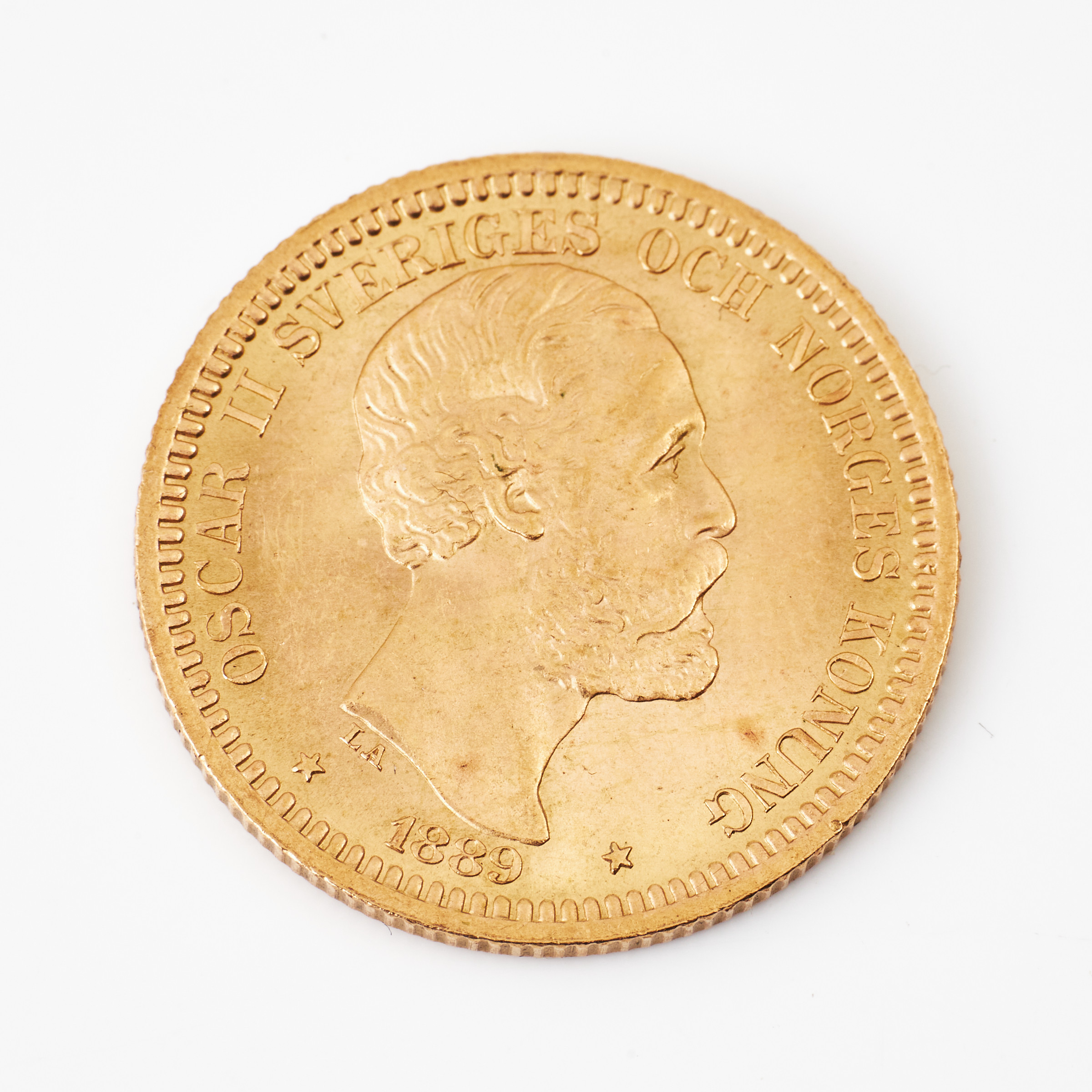 Images for 4486544. COIN, 21.6k gold, 20 SEK, Oscar II, King of Sweden ...