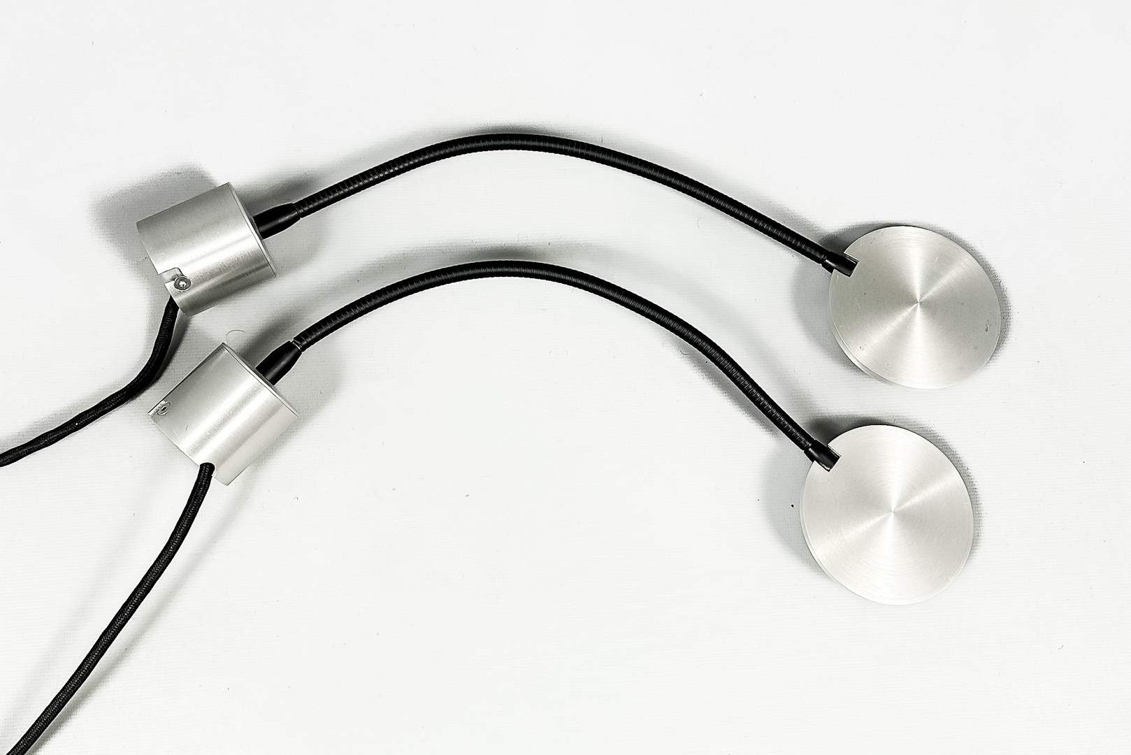 Images for 4504997. A pair of brushed metal wall lamps, Prelz, 2000's ...