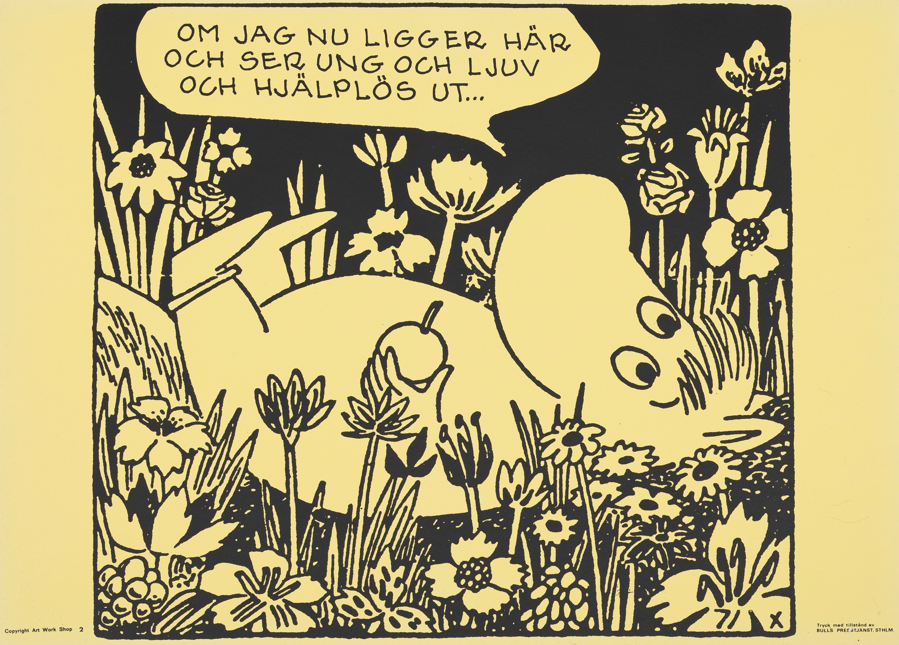 AFTER TOVE JANSSON. Moomin, “If I now lie here looking young and sweet ...