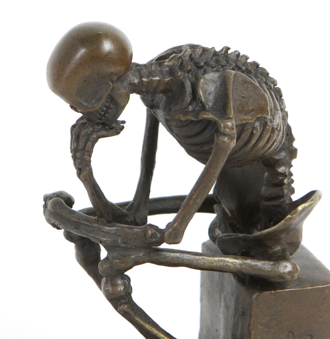 Images for 451385. BRONZE SCULPTURE, THE THINKER, SKELETON. - Auctionet