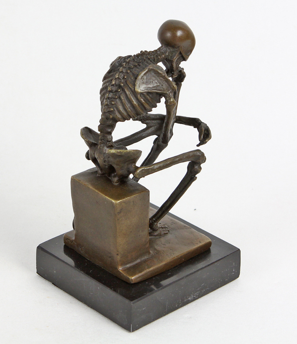 Images for 451385. BRONZE SCULPTURE, THE THINKER, SKELETON. - Auctionet