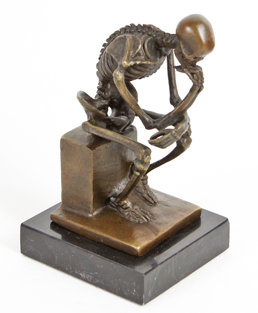Images for 451385. BRONZE SCULPTURE, THE THINKER, SKELETON. - Auctionet