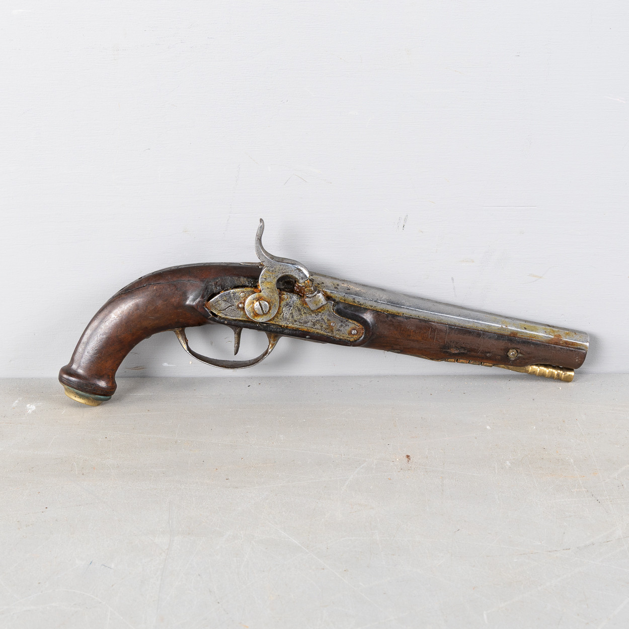SLAG LOCK PISTOL, converted from flintlock, 18th century. Weapons ...