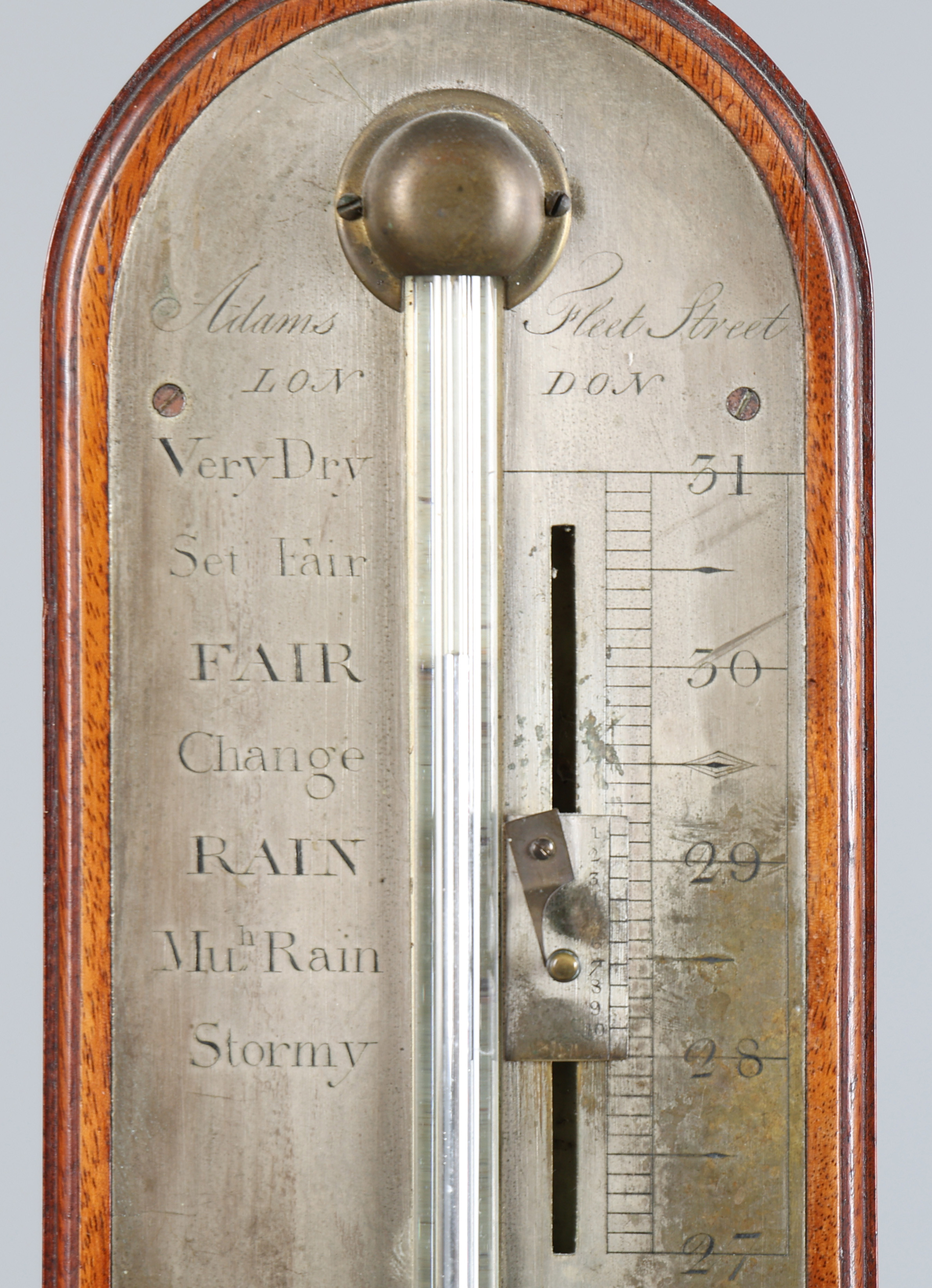 Images for 4524048. A GEORGE III MAHOGANY STICK BAROMETER. - Auctionet