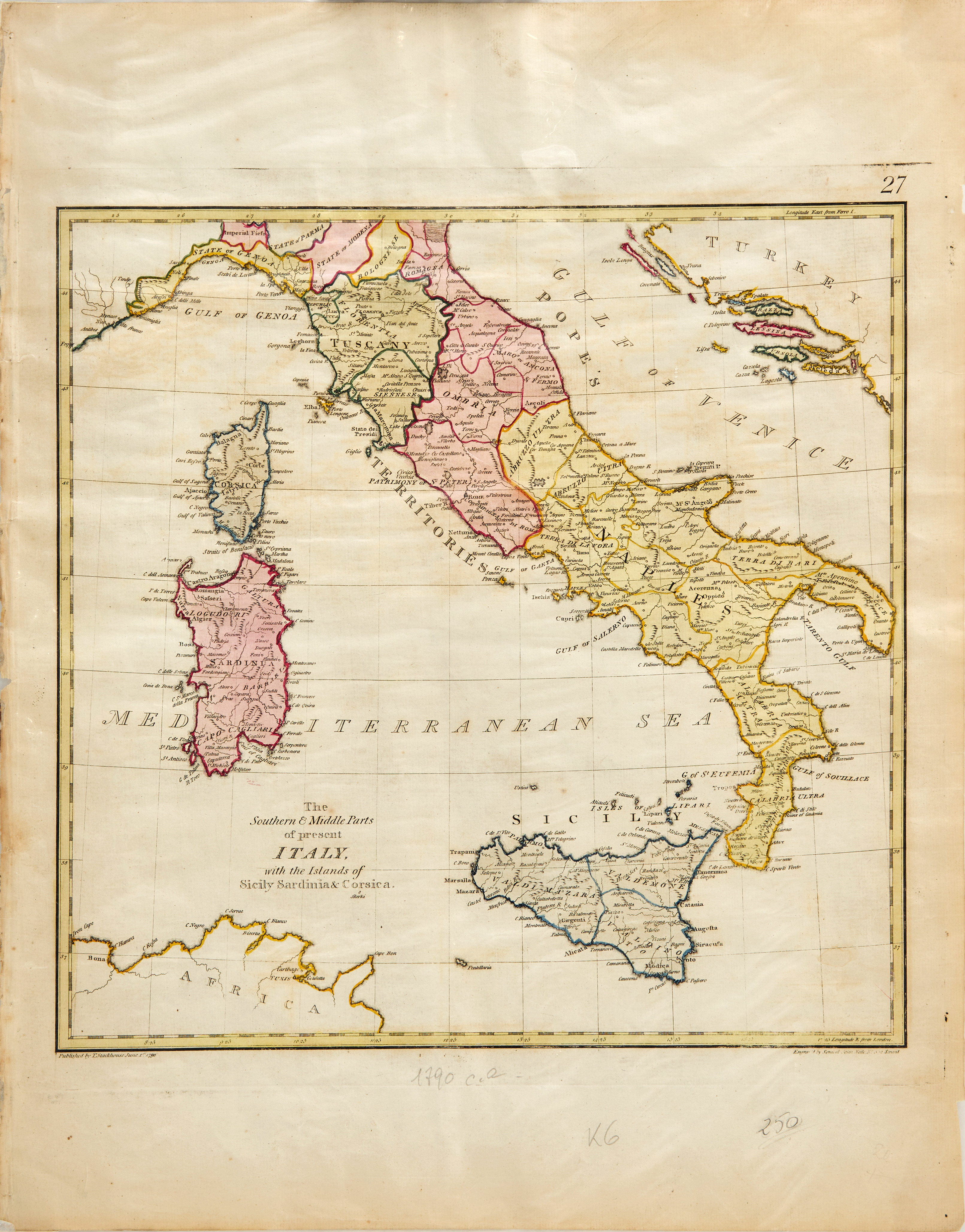 Images for 4527382. MAP, Italy with the island of Sardinia and Corsica ...