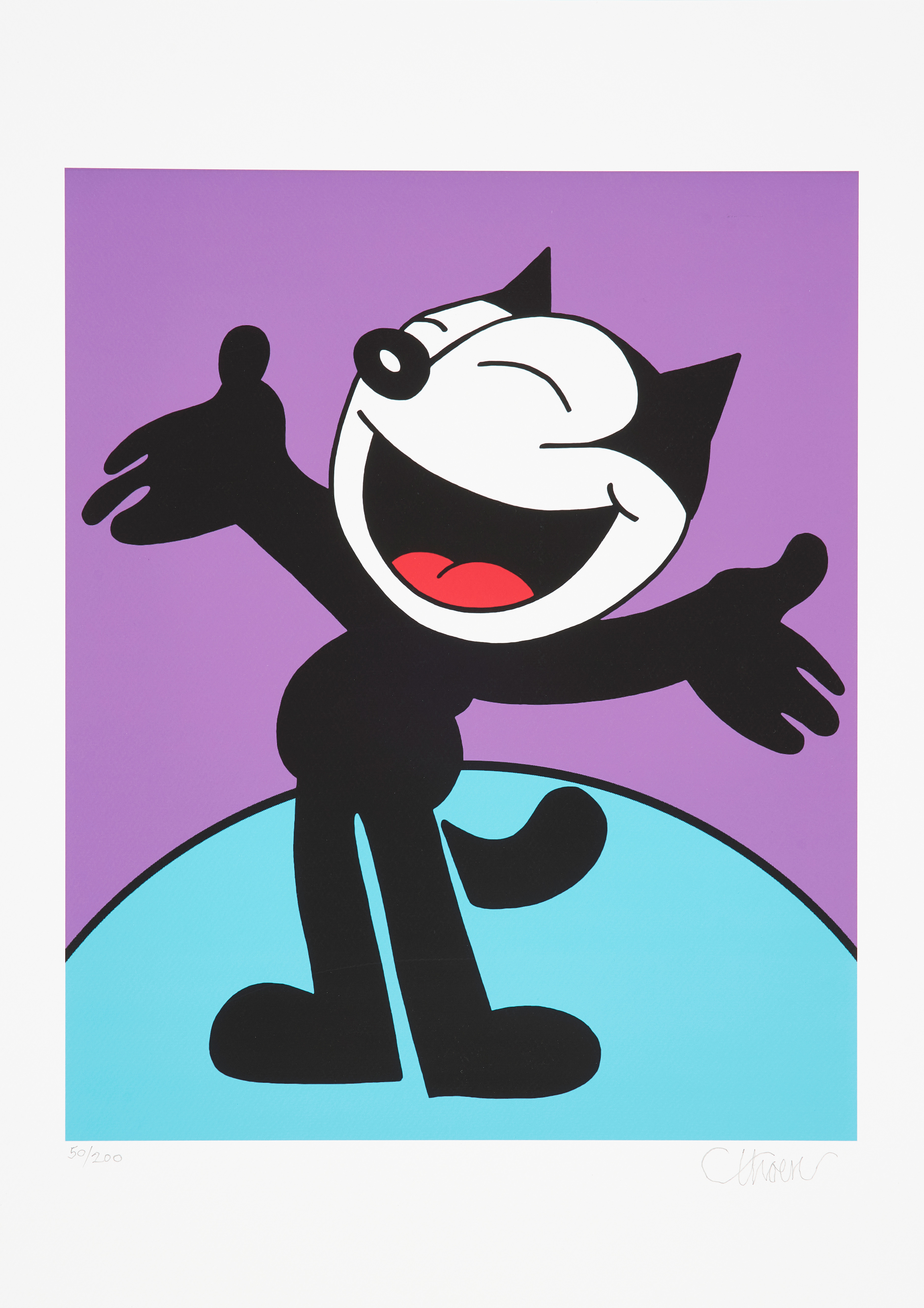 PETTER THOEN. gliceetryck, "Felix the Cat", signerad samt numrerad 50/200. Konst - Grafik ...
