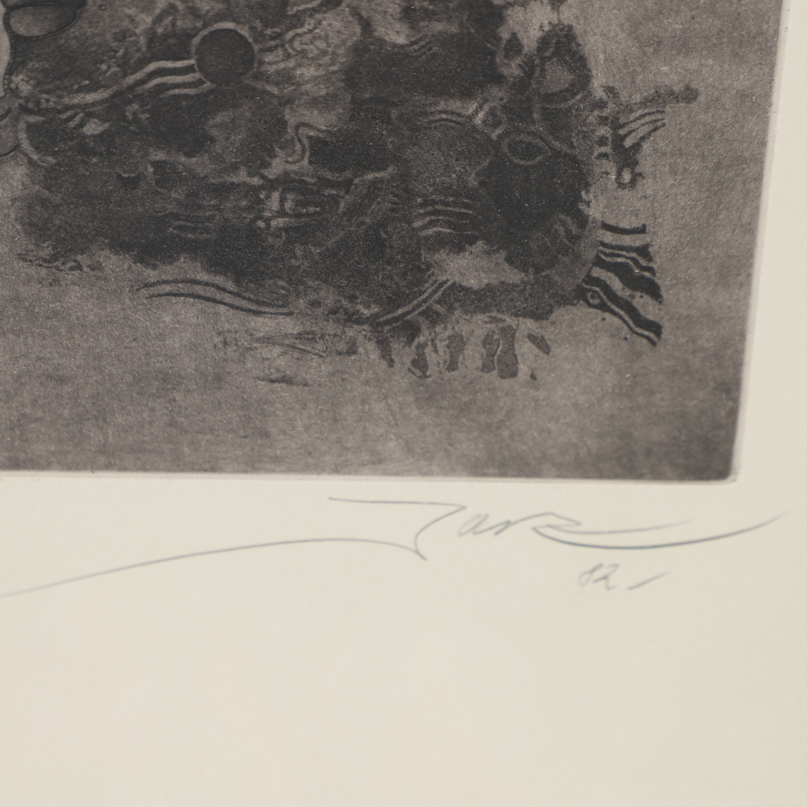 Images for 4542436. HANS PETER JARZ. Face, etching, signed Jarz ...