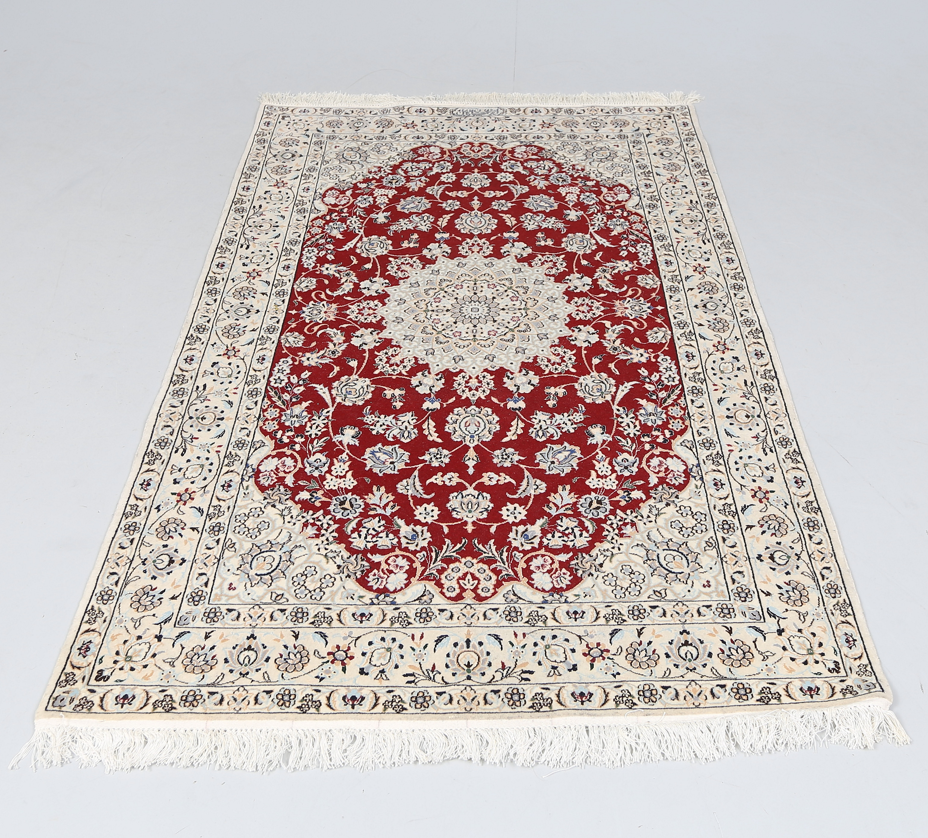 Images for 4542445. CARPET, oriental, Nain, silk insert, signed ...