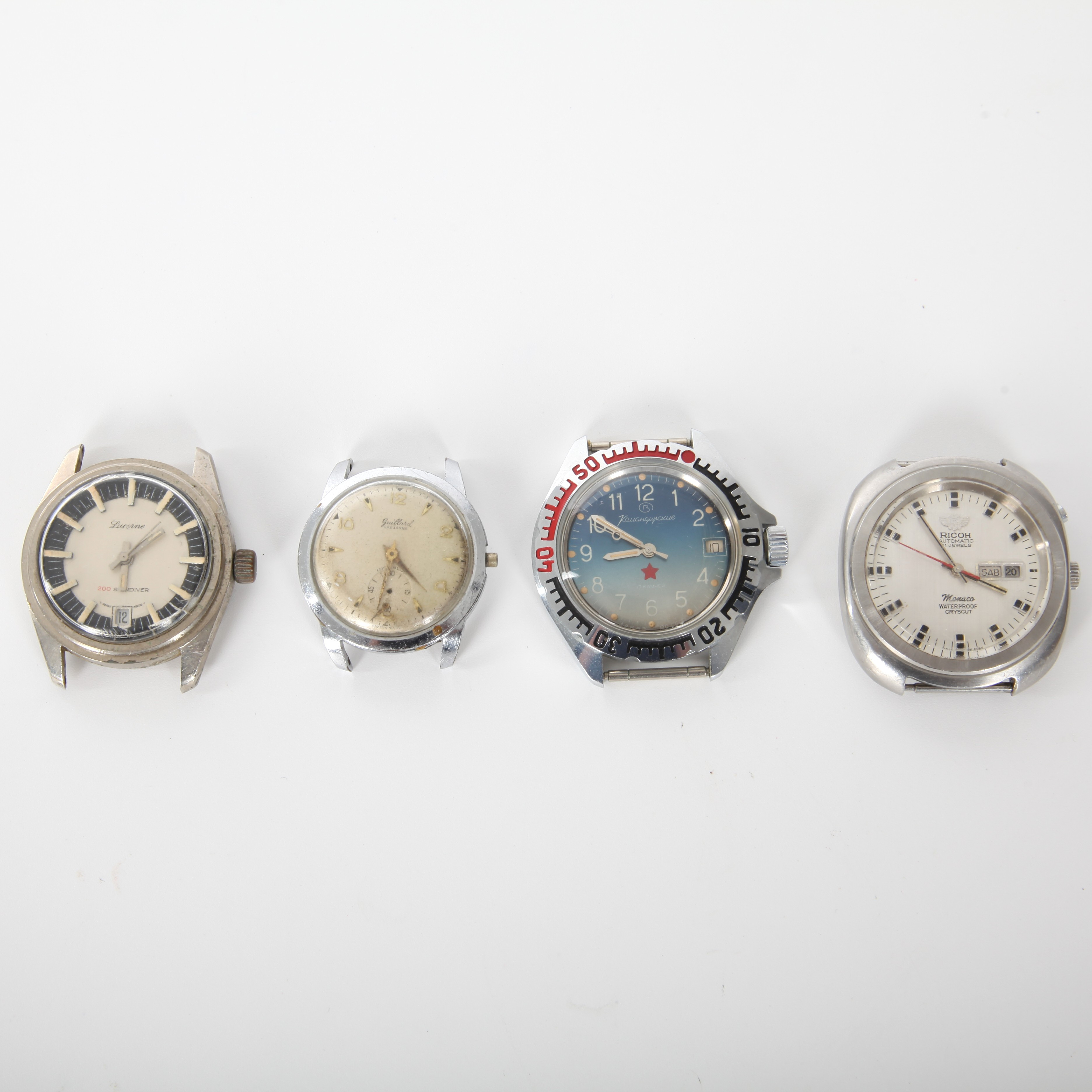 Bilder för 4543782. ARMBANDSUR, 5 st, Lucerne Skindiver, Ricoh, Vostok ...