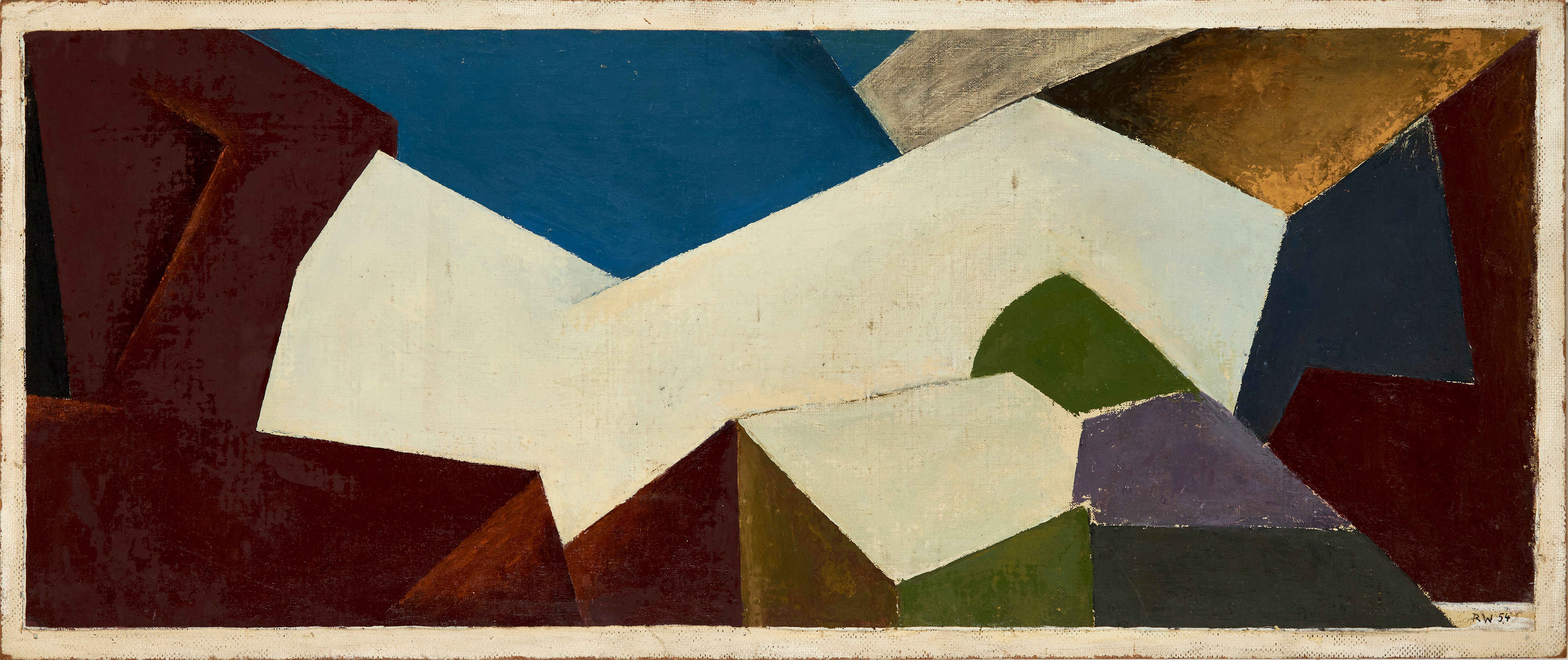 4546145. ROLF WERTHEIMER (Ruotsi, 1930-2025), kubistinen maisema ...