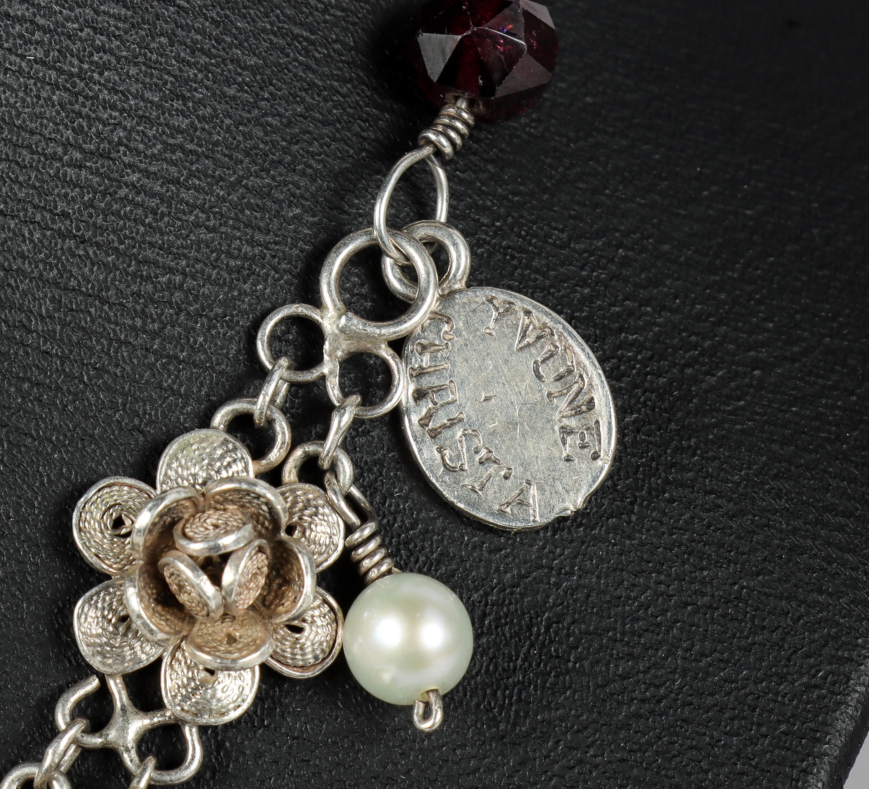Images for 4552642. YVONE CHRISTA. Collier, filigree work in silver ...
