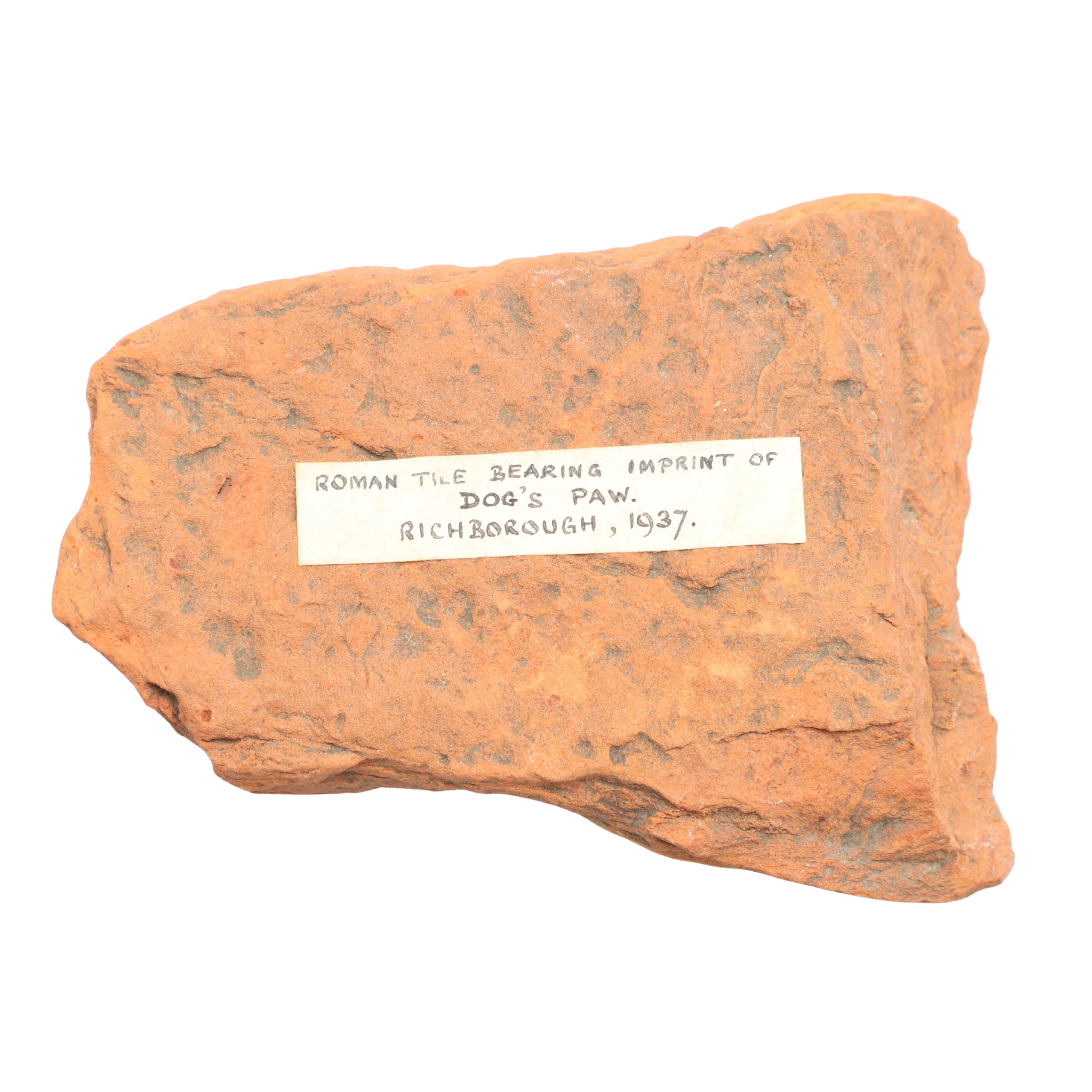 Images for 4568801. A ROMAN TERRACOTTA TILE WITH A DOG'S PAW PRINT ...