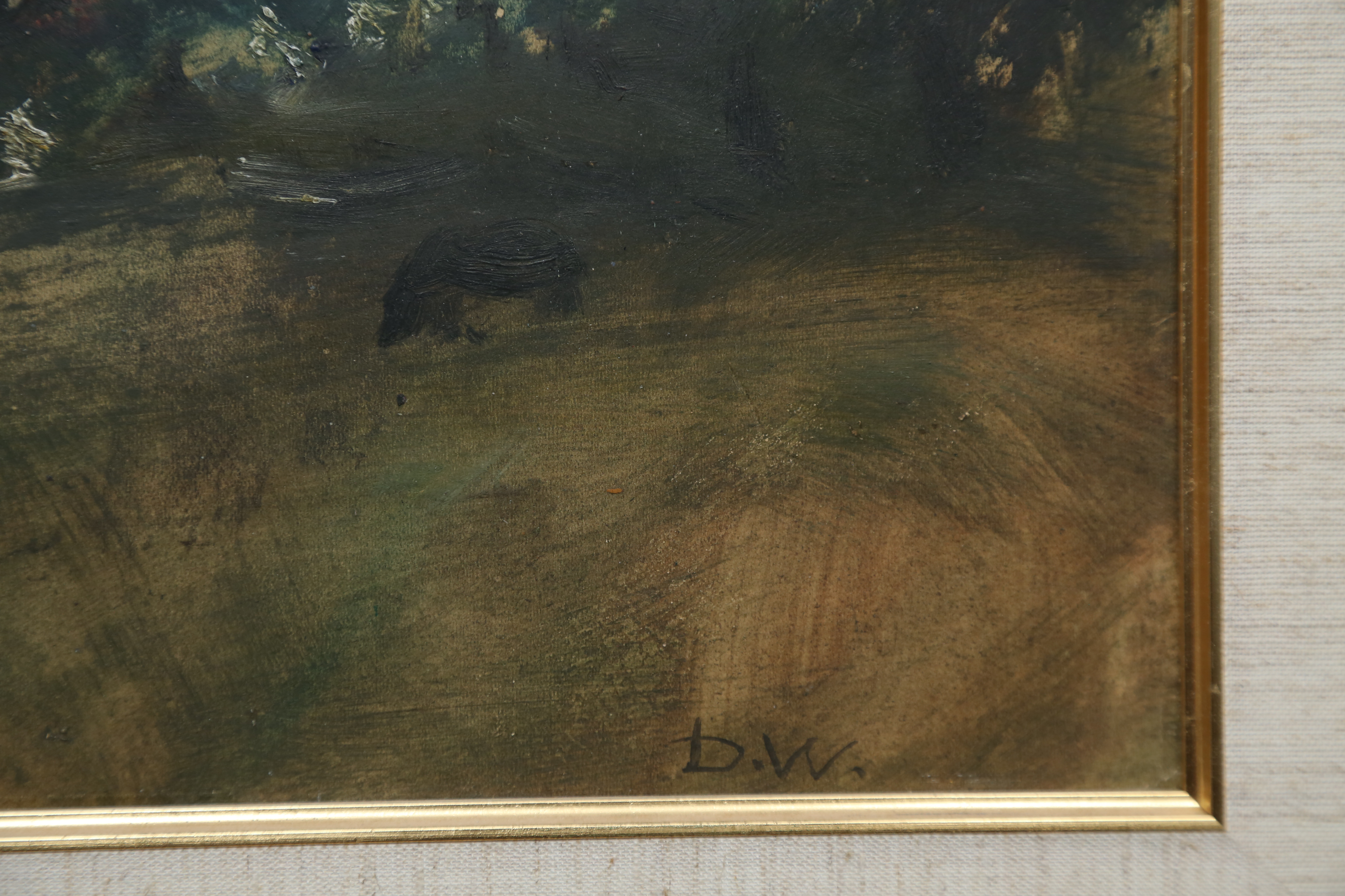 DAVID WALLIN. oil on panel, “Sunrise”, monogram signed D.W. Art ...