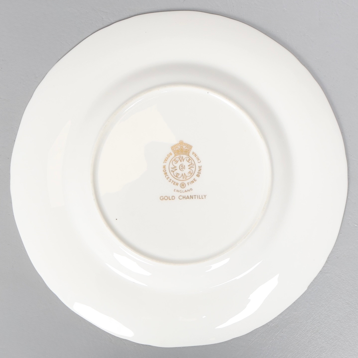 Images for 4582010. ROYAL WORCESTER BONE CHINA "GOLD CHANTILLY" PATTERN ...