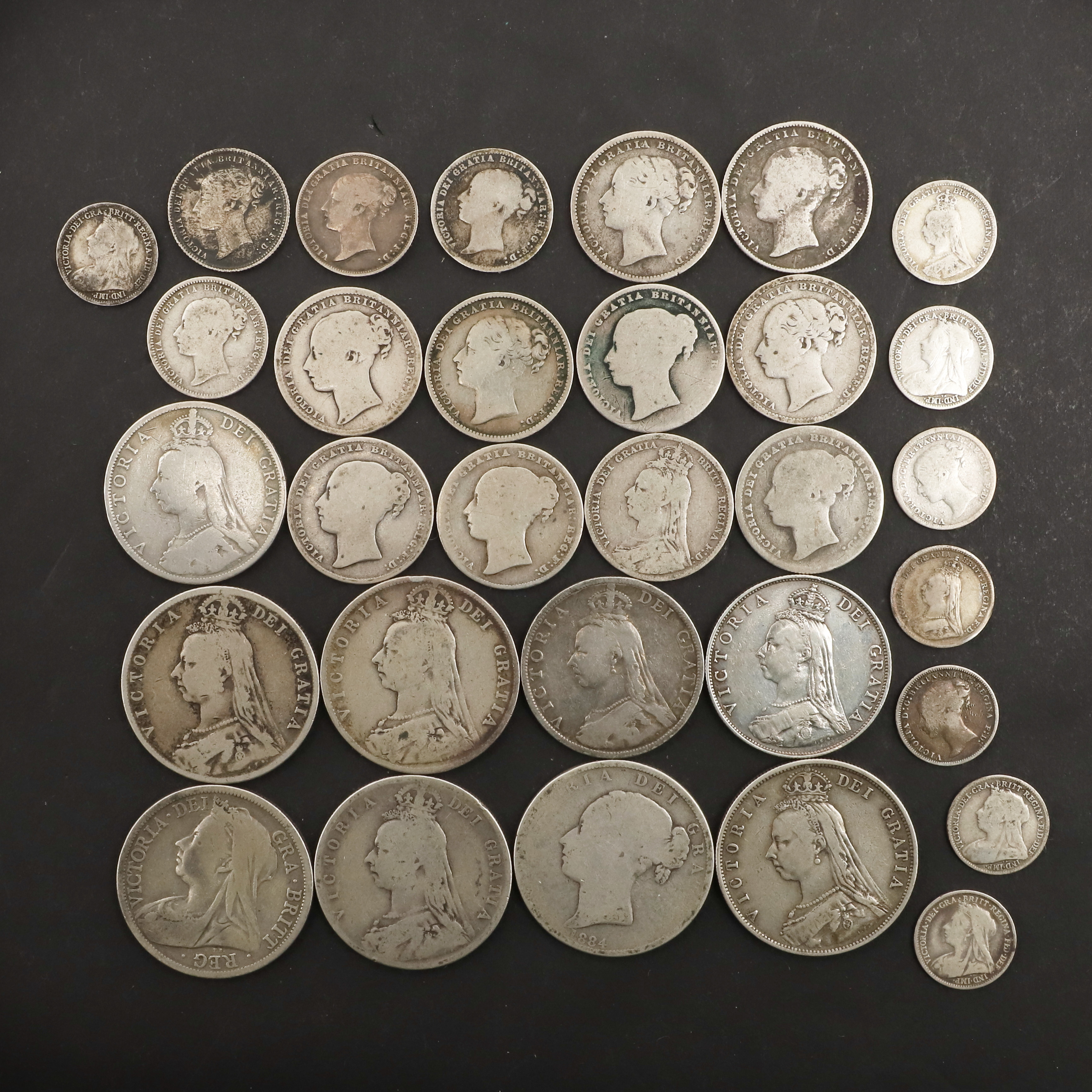 Images for 4593436. A MIXED COLLECTION OF VICTORIAN SILVER COINS ...