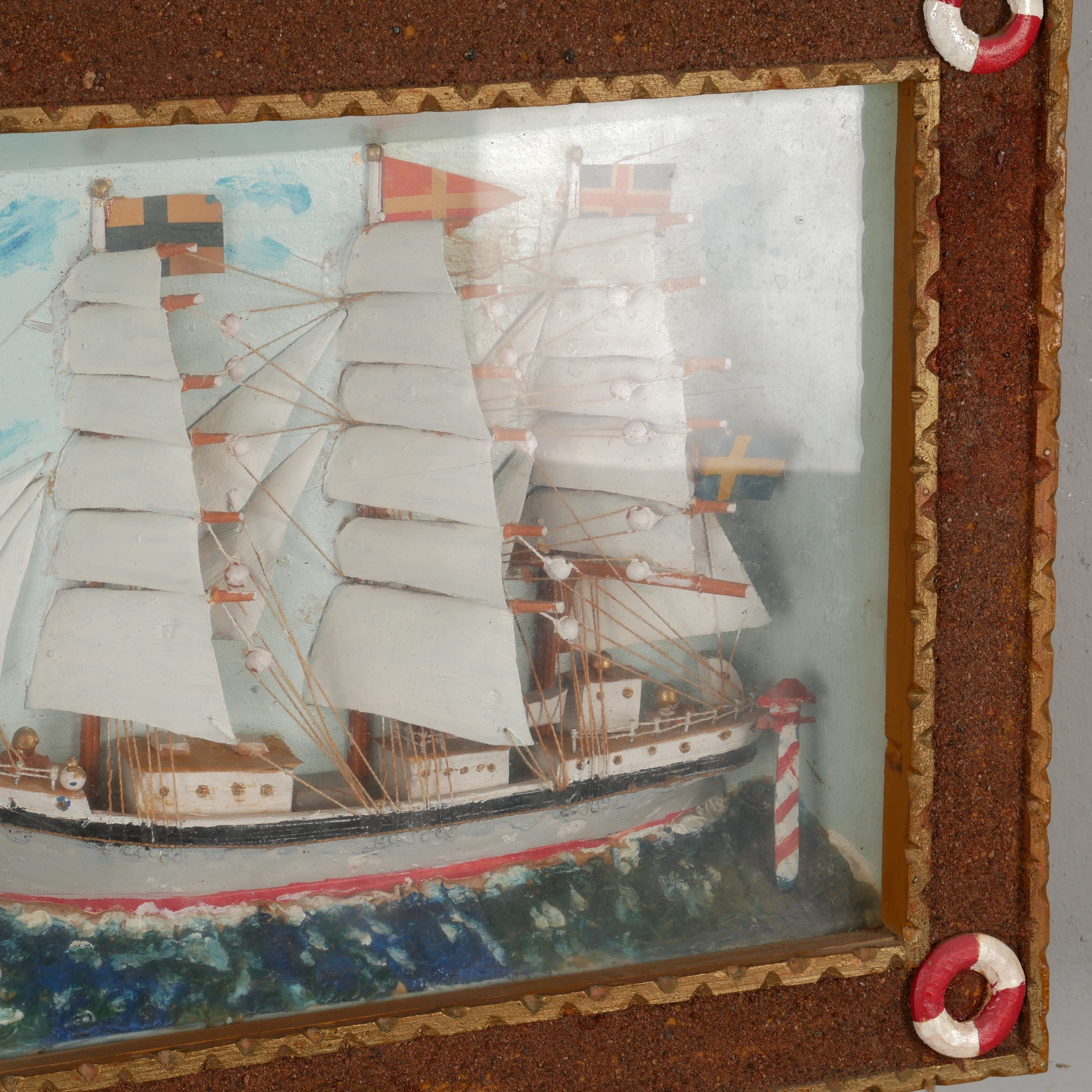 Images for 4594552. DIORAMA, half-ship model, sailor's work, early 20th ...