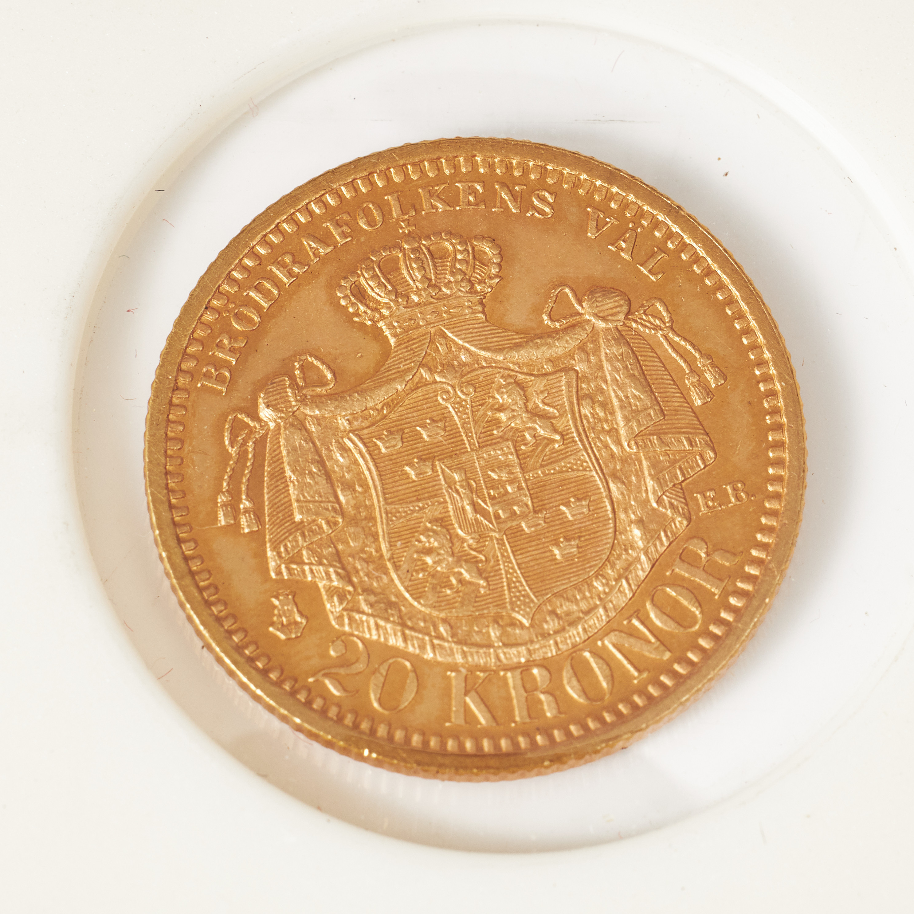 Images for 4609163. A 21.6k gold coin, SEK 20, Oscar II, King of Sweden ...
