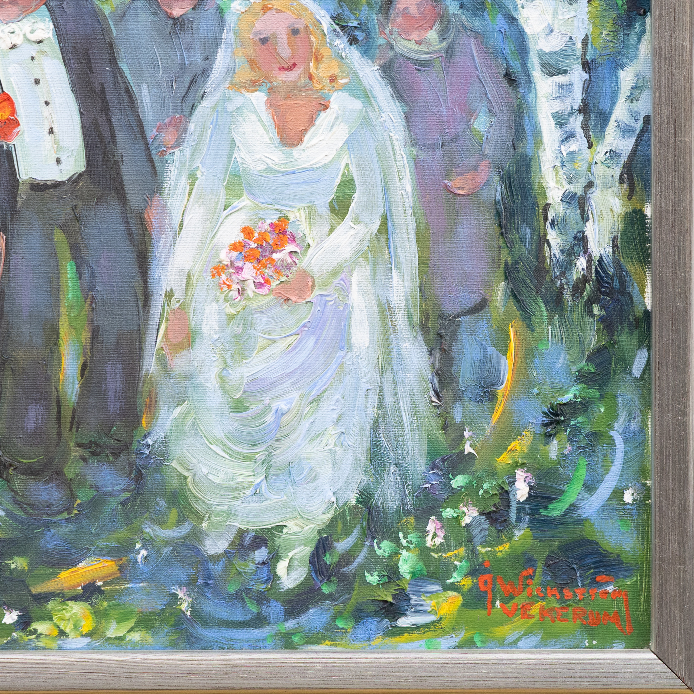 Bilder för 4611168. ÅKE WICKSTRÖM. "Lovisa gifter sej me Nils", olja på ...