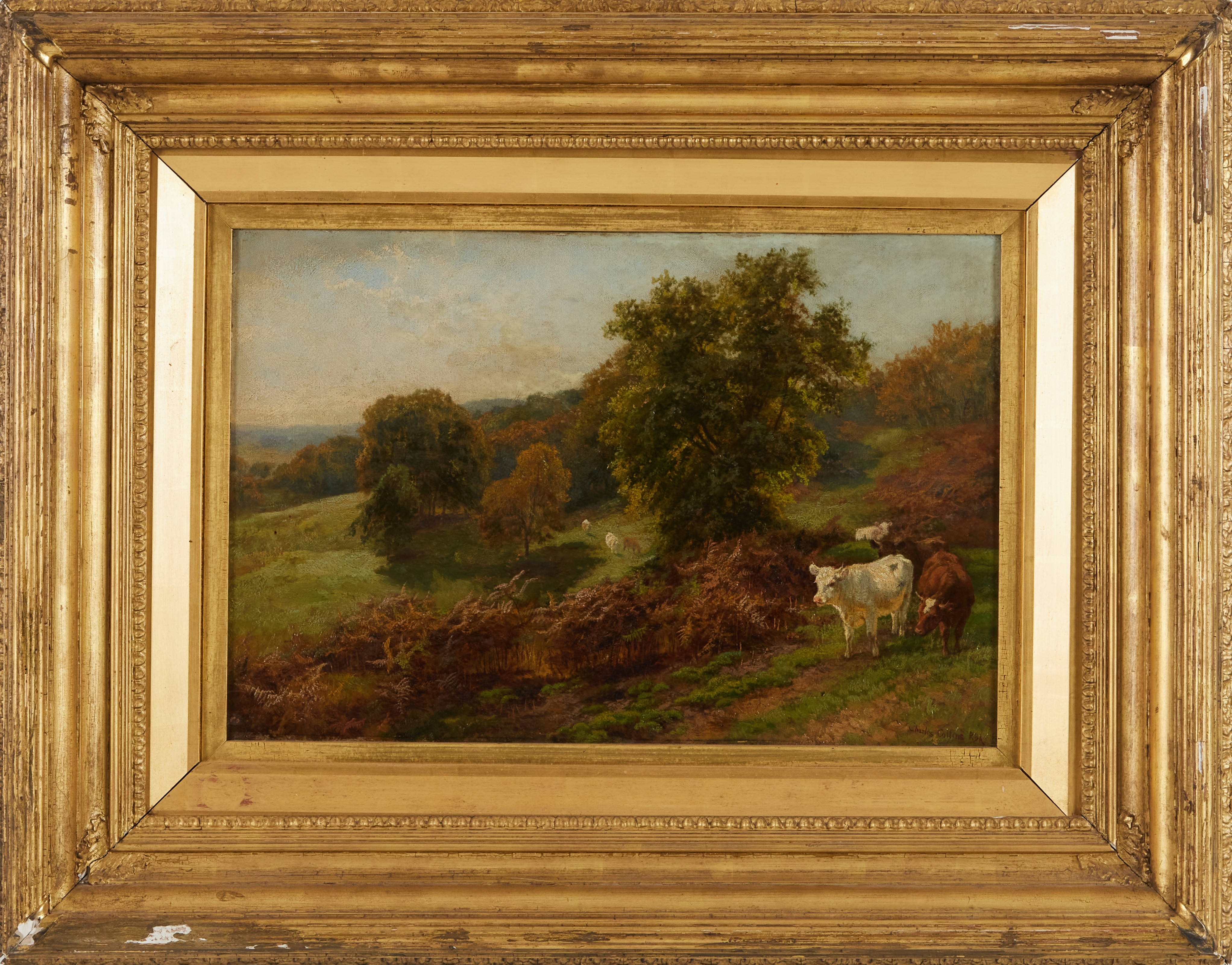 Images for 4615464. CHARLES COLLINS (1851-1921). Landscape with cows ...