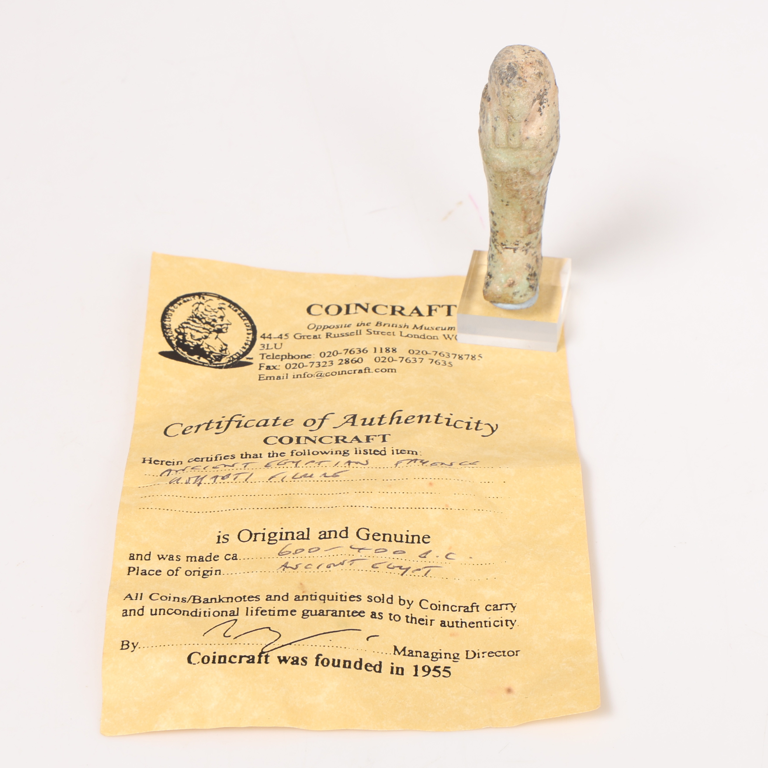 Images for 4617883. AN ANCIENT EGYPTIAN SHABTI FAIENCE FIGURE, CIRCA ...