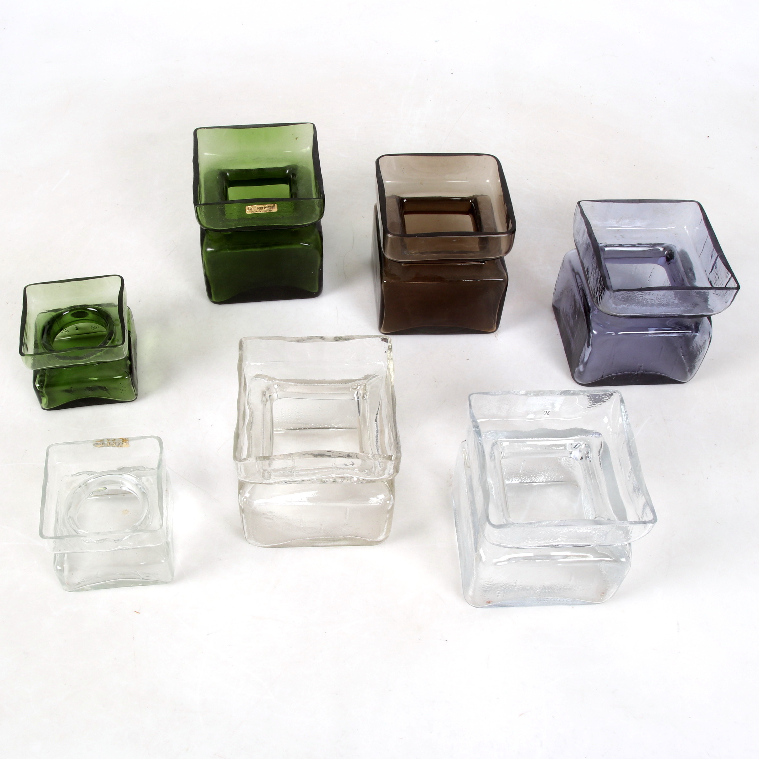 Images for 4620119. HELENA TYNELL. A set of 7 glass “Pala” vases/Candle ...