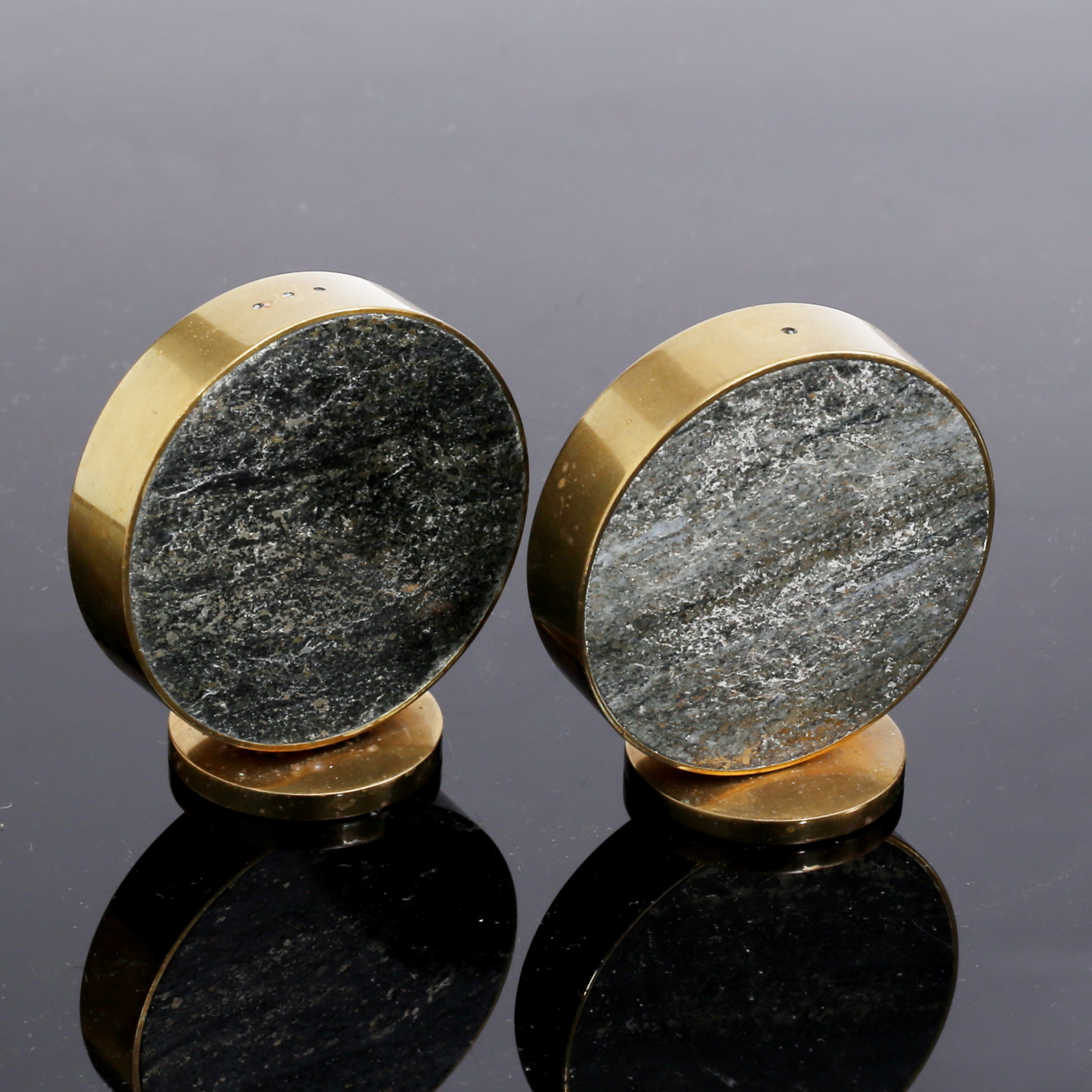 Images for 4620616. A brass/stone salt/pepper strainer, Saulo, Norway ...