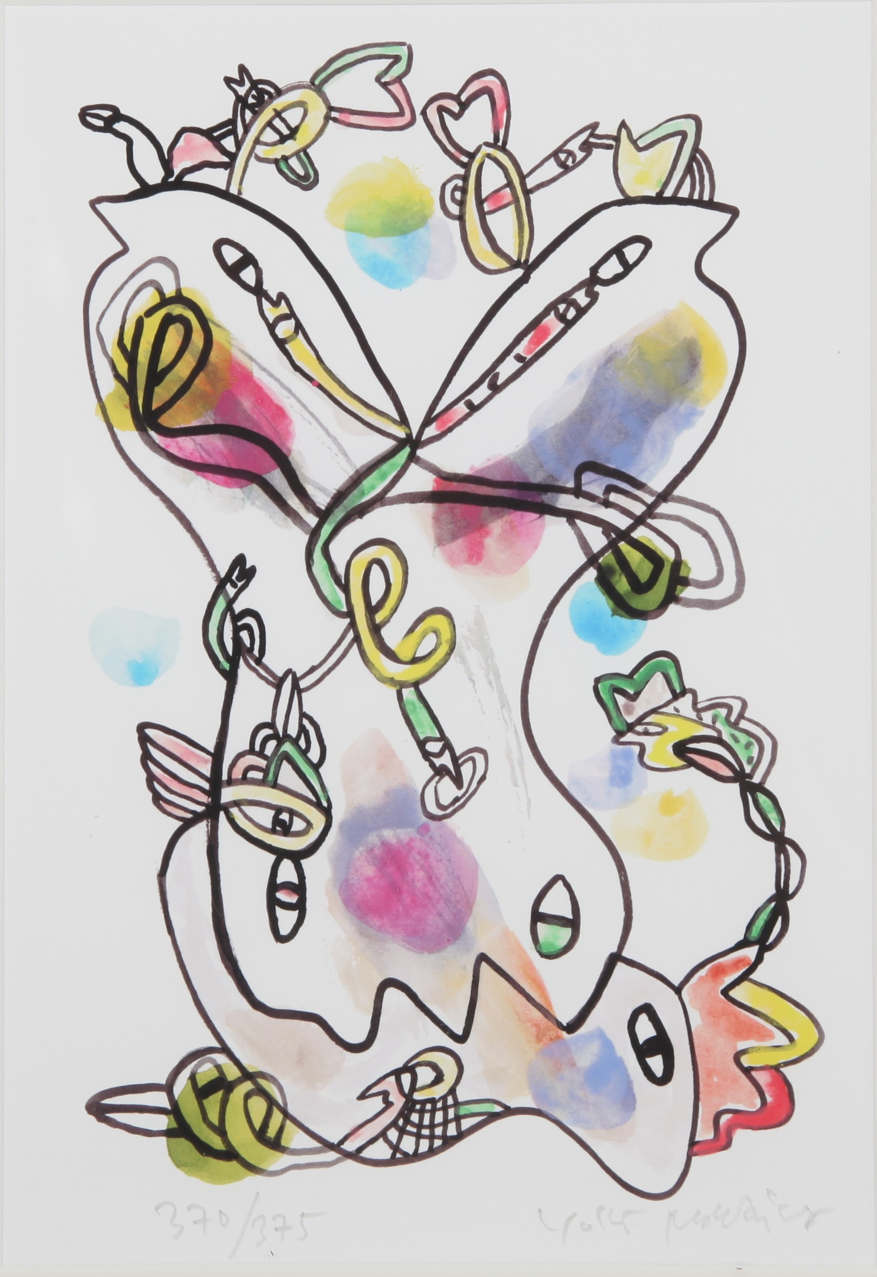 YOSHIO NAKAJIMA. f. in 1940. Lithograph in colours, composition, 370/ ...