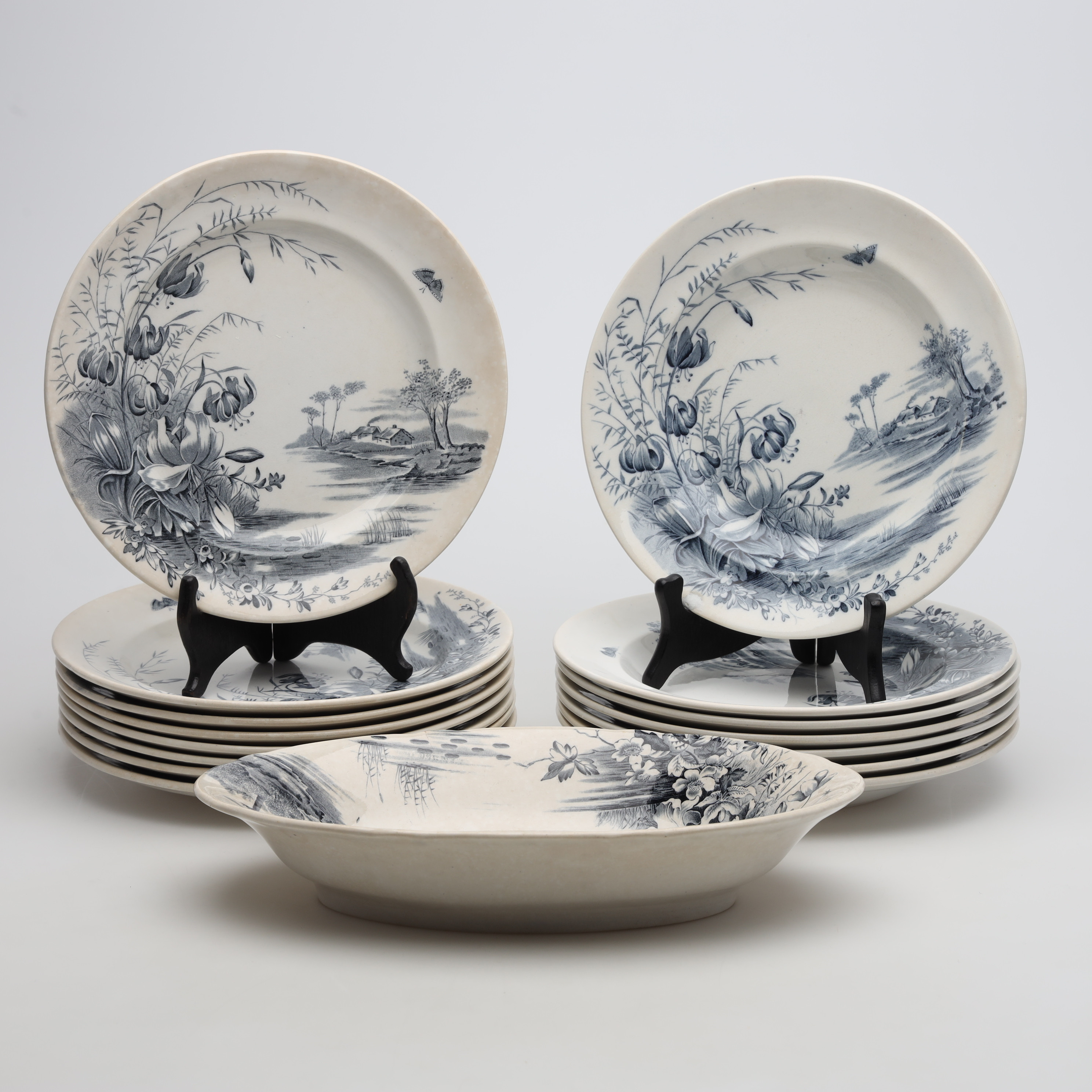 Images for 4632353. A set of 16 pieces, “Lilium”, Gustavsberg. - Auctionet