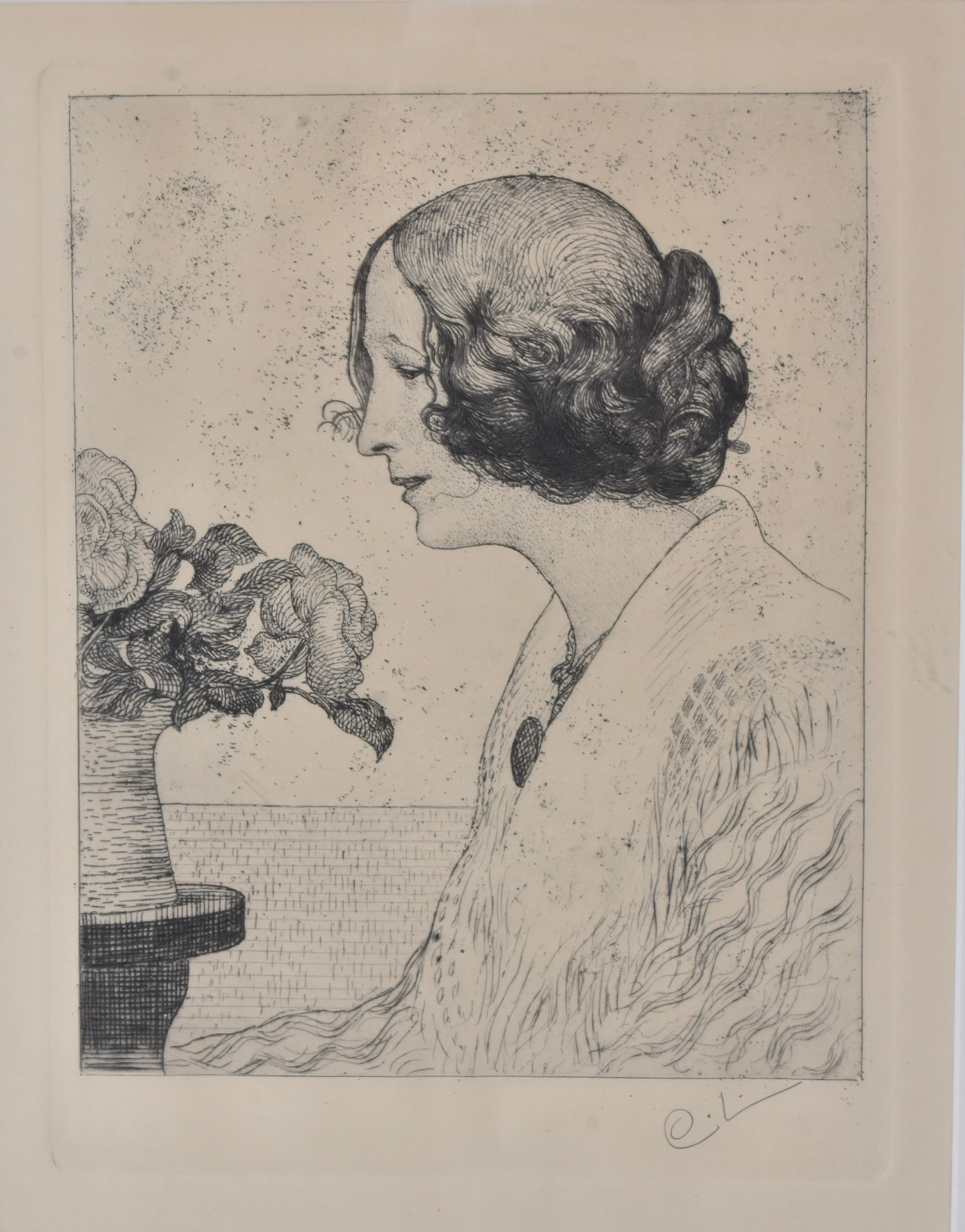 Bilder för 4647694. CARL LARSSON. etsning, "Anna-Stina (Fru Alkman, f ...