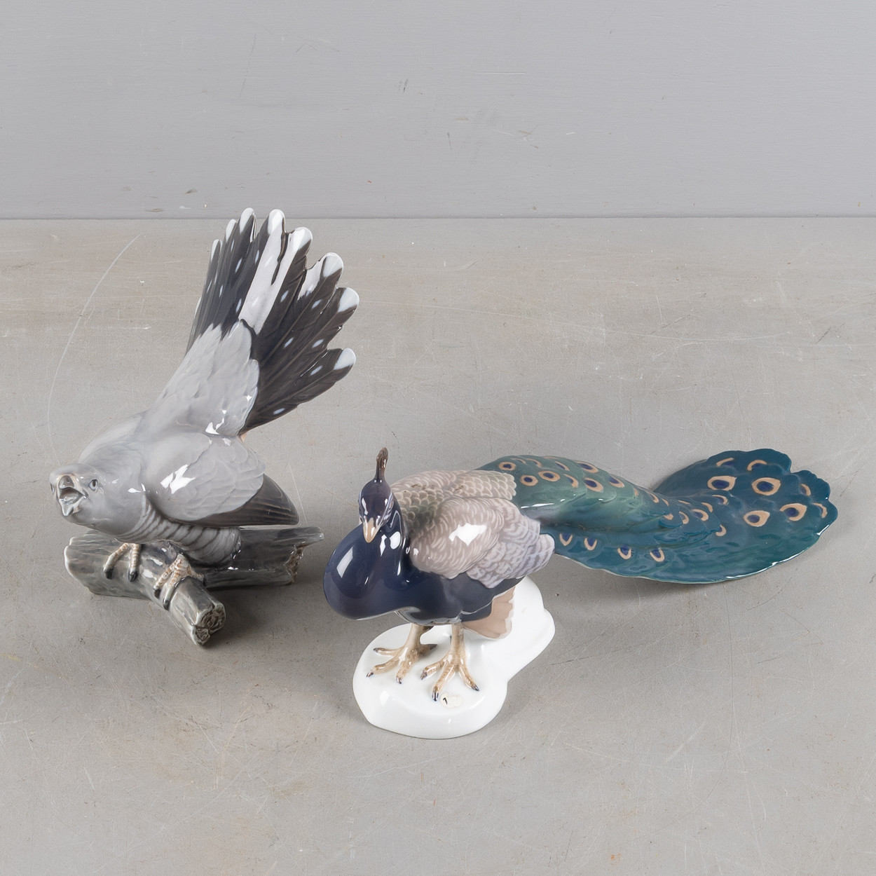 Images for 4649650. FIGURINES, 2 pieces, birds and peacocks, Jens Peter ...