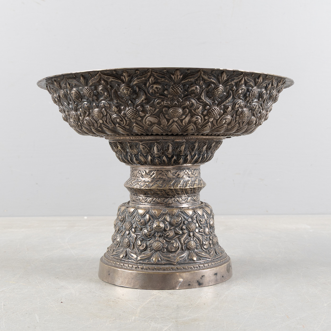 Images for 4652524. A bowl on a foot, silver according to test, Near ...
