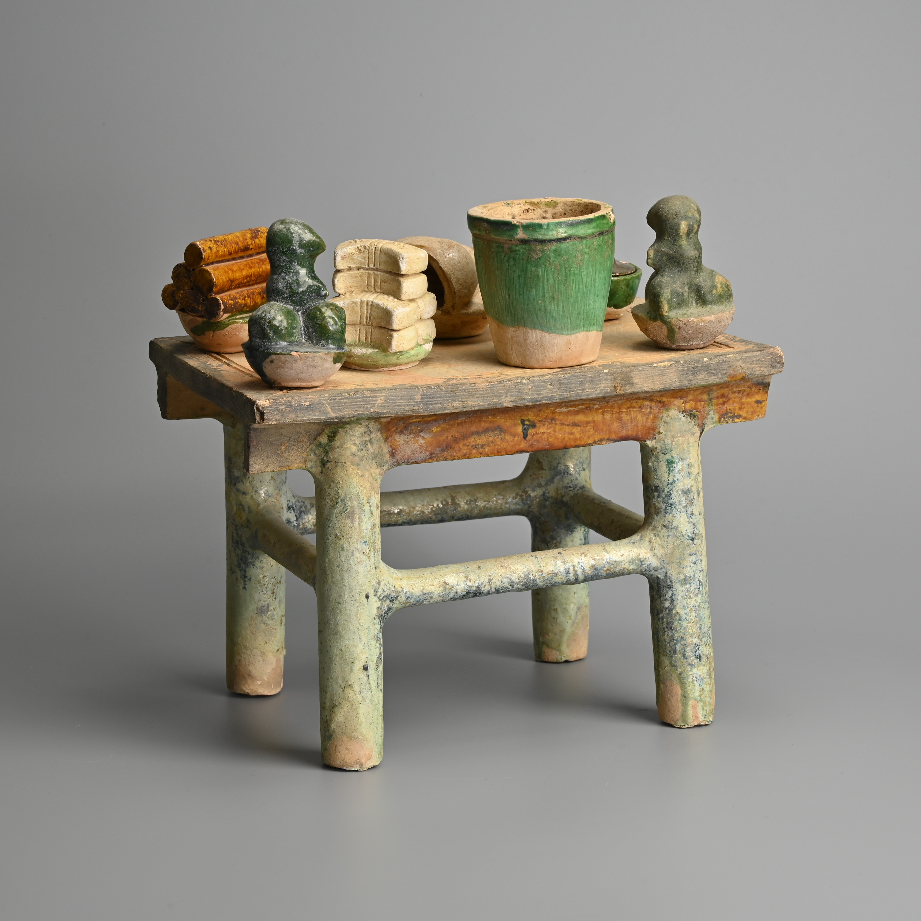 Images for 4661183. A CHINESE GLAZED AND PAINTED POTTERY MODEL OF AN ...