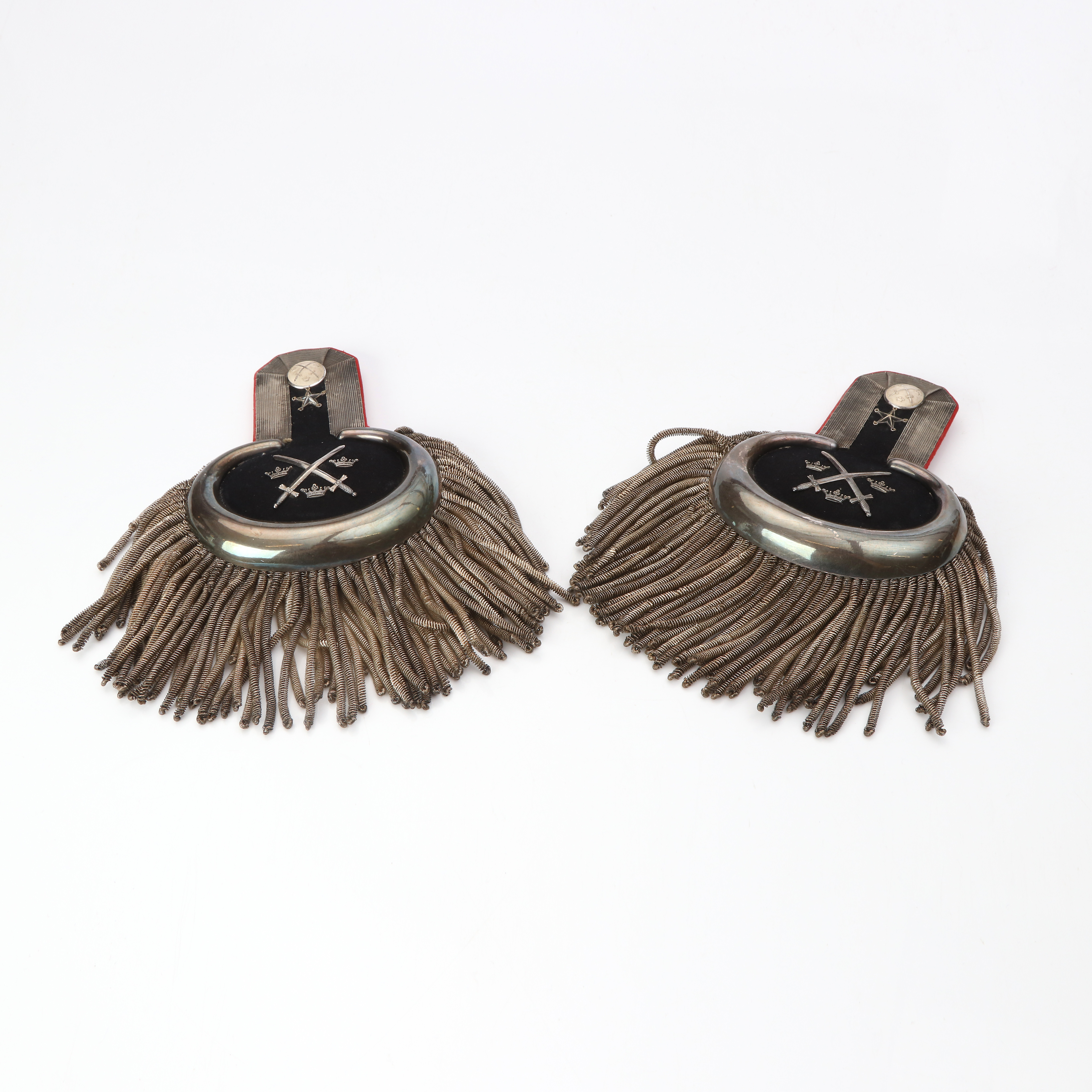 Images for 4663753. EPAULETTES, A PAIR. White metal and textile. Sweden ...