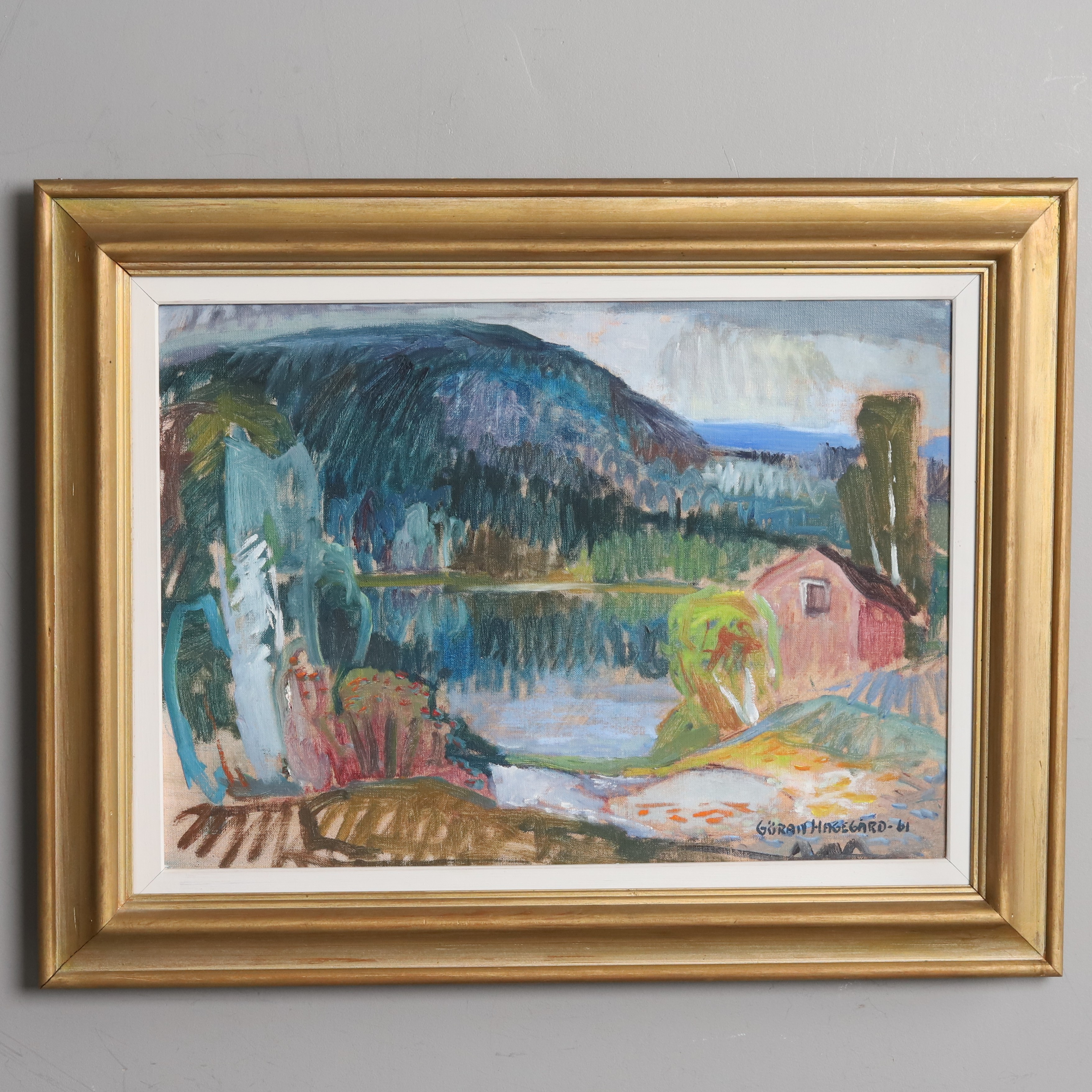 Images for 4666200. GORAN GARDEN YARD. Oil on canvas, “By the Lake ...