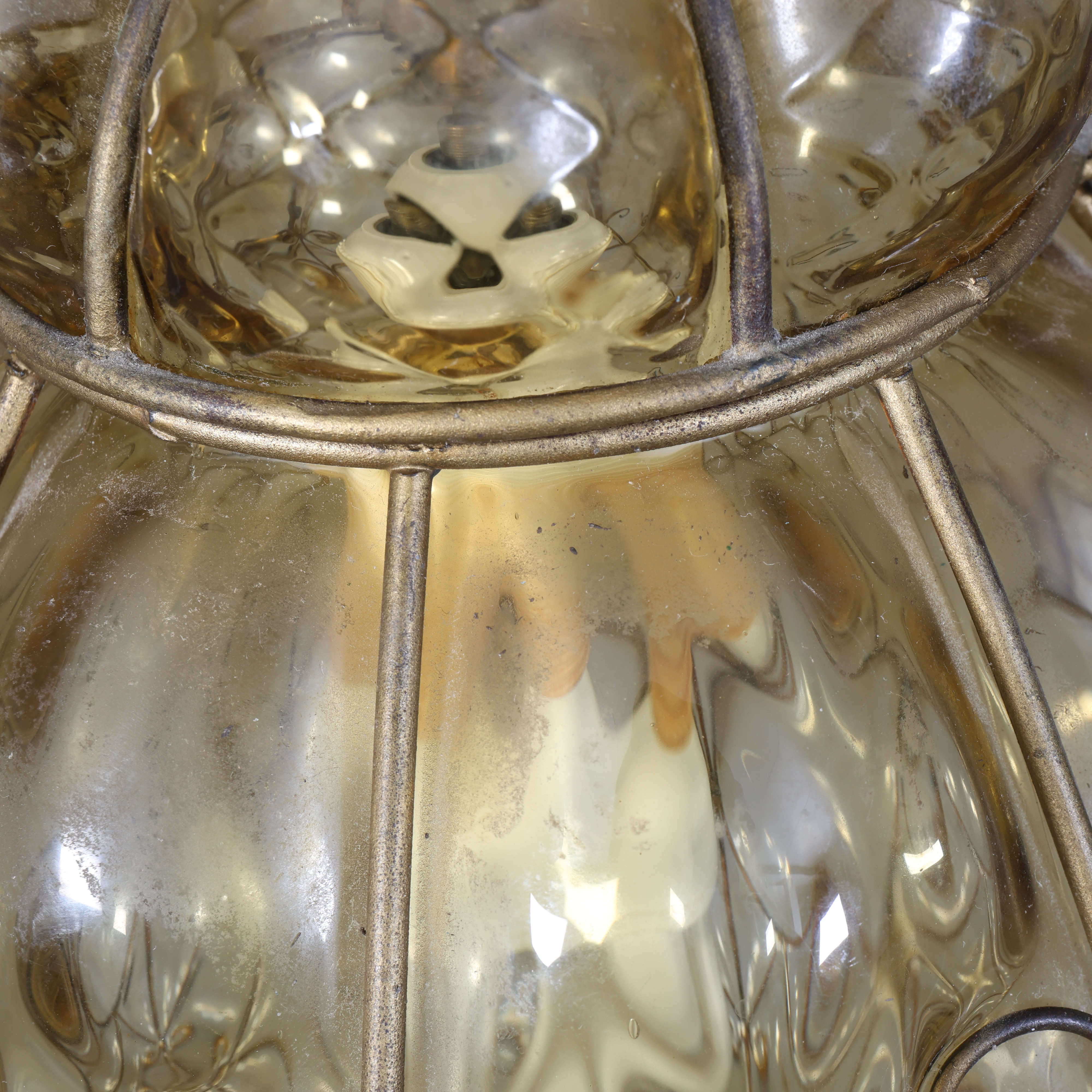 A metal/glass ceiling lamp, probably, Ture Berglund, 20th century ...