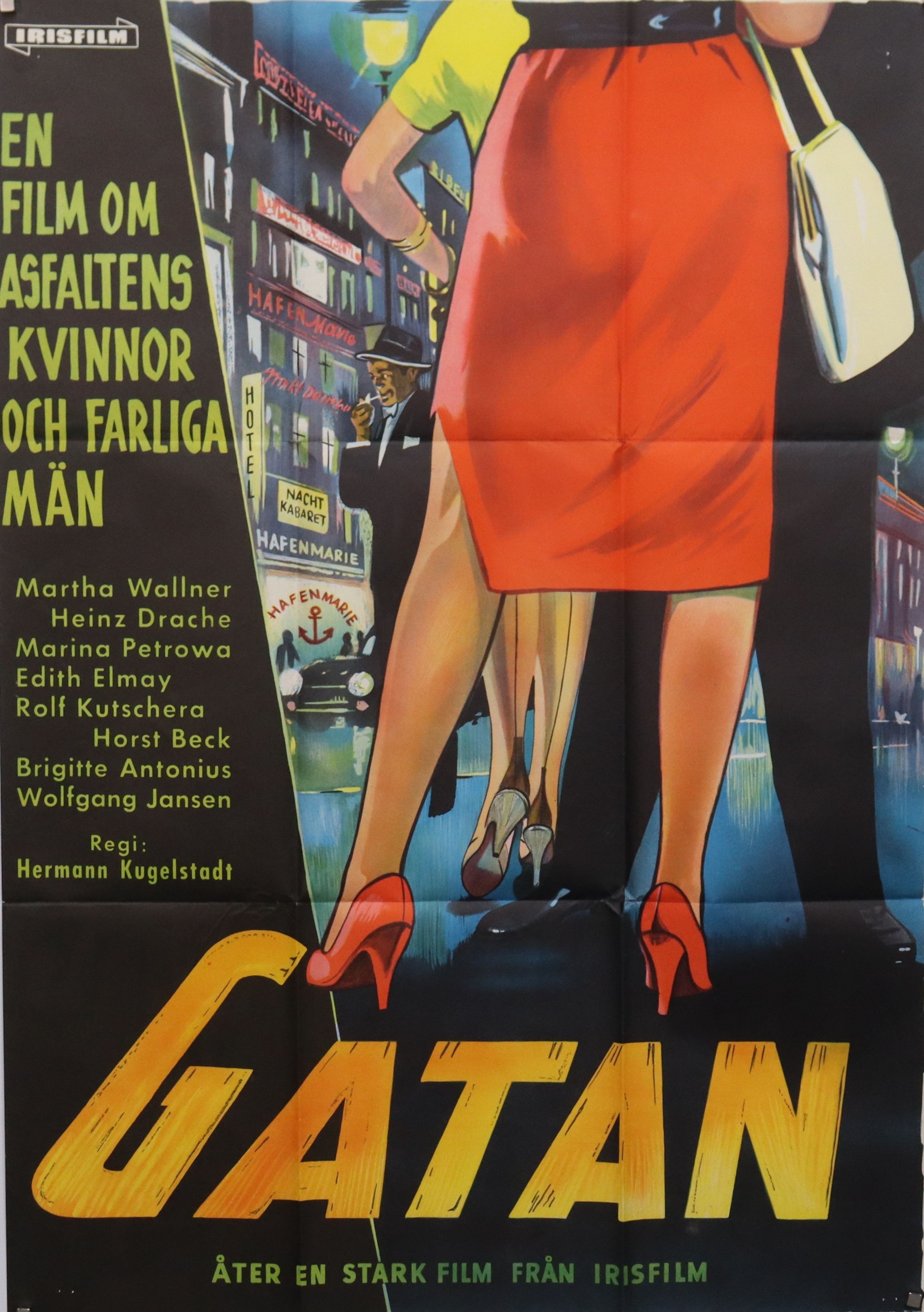 FILMAFFISCH, "Gatan (Die Straße)", 1959. Samlarföremål ...