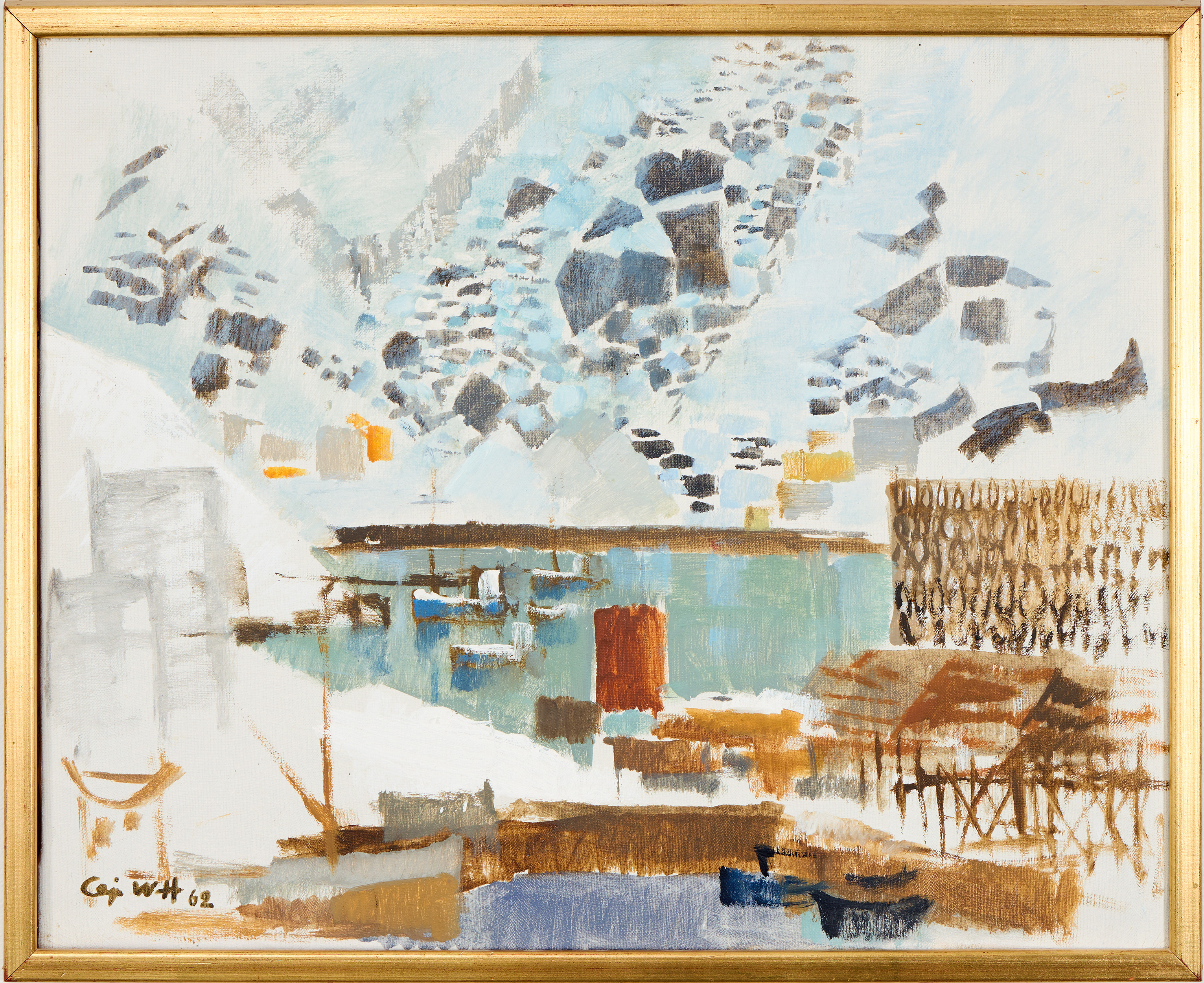CAJE HUSS. „Lofoten, Svolvær“. Kunst - Malerie - Auctionet