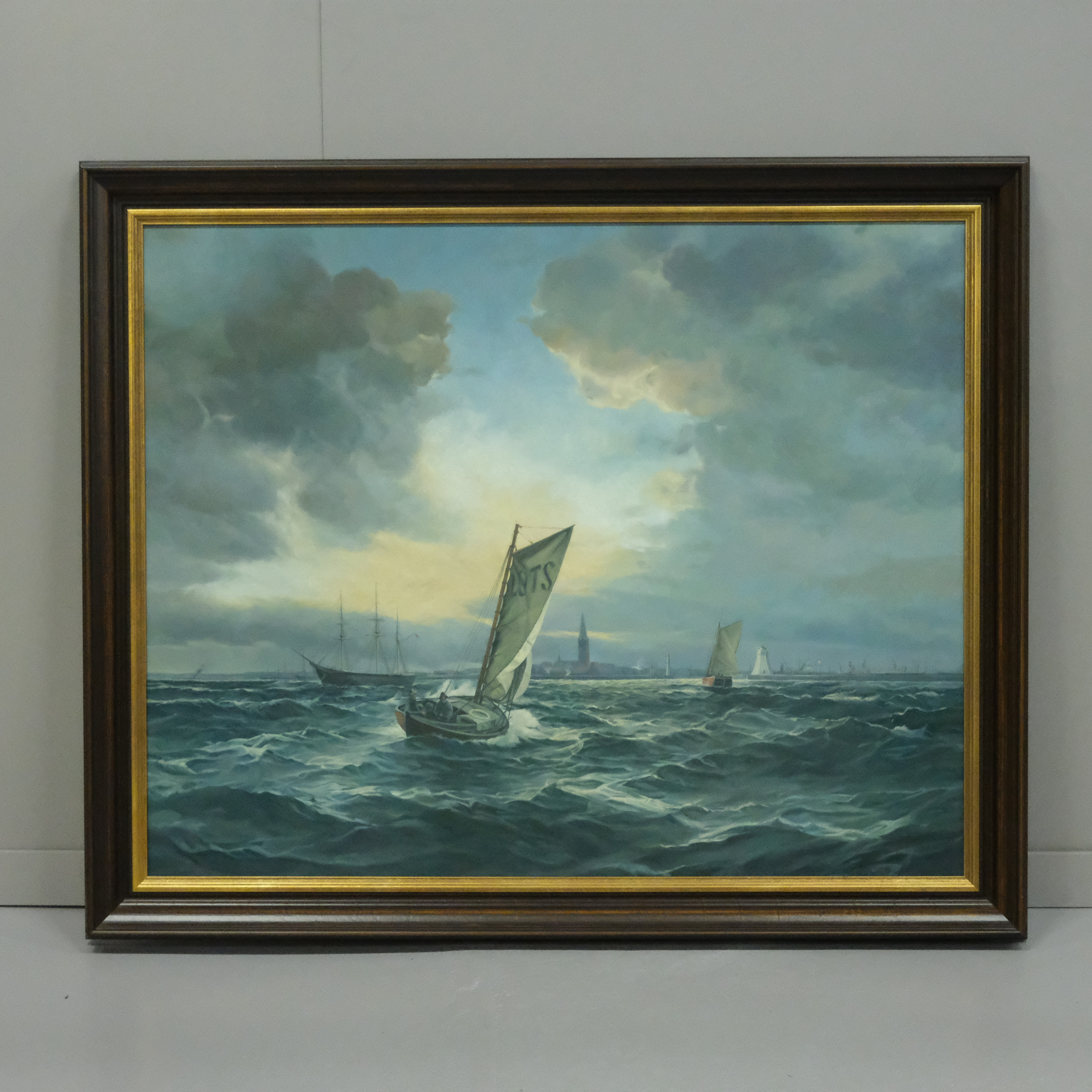 Images for 4682900. MAGNUS KROOK. OIL ON CANVAS. MARINE PAINTING BY ...
